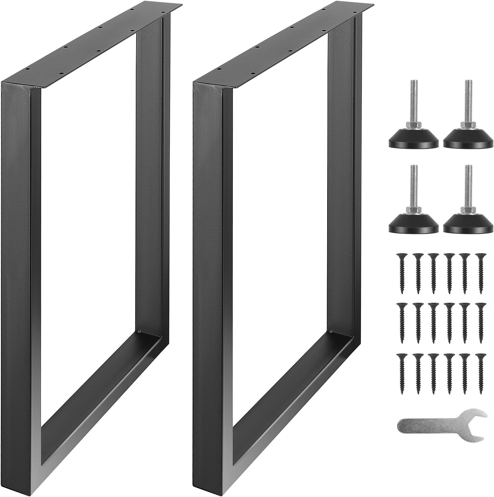 VEVOR 28 Inch Adjustable Furniture Legs, Square Reinforced Steel Office ...