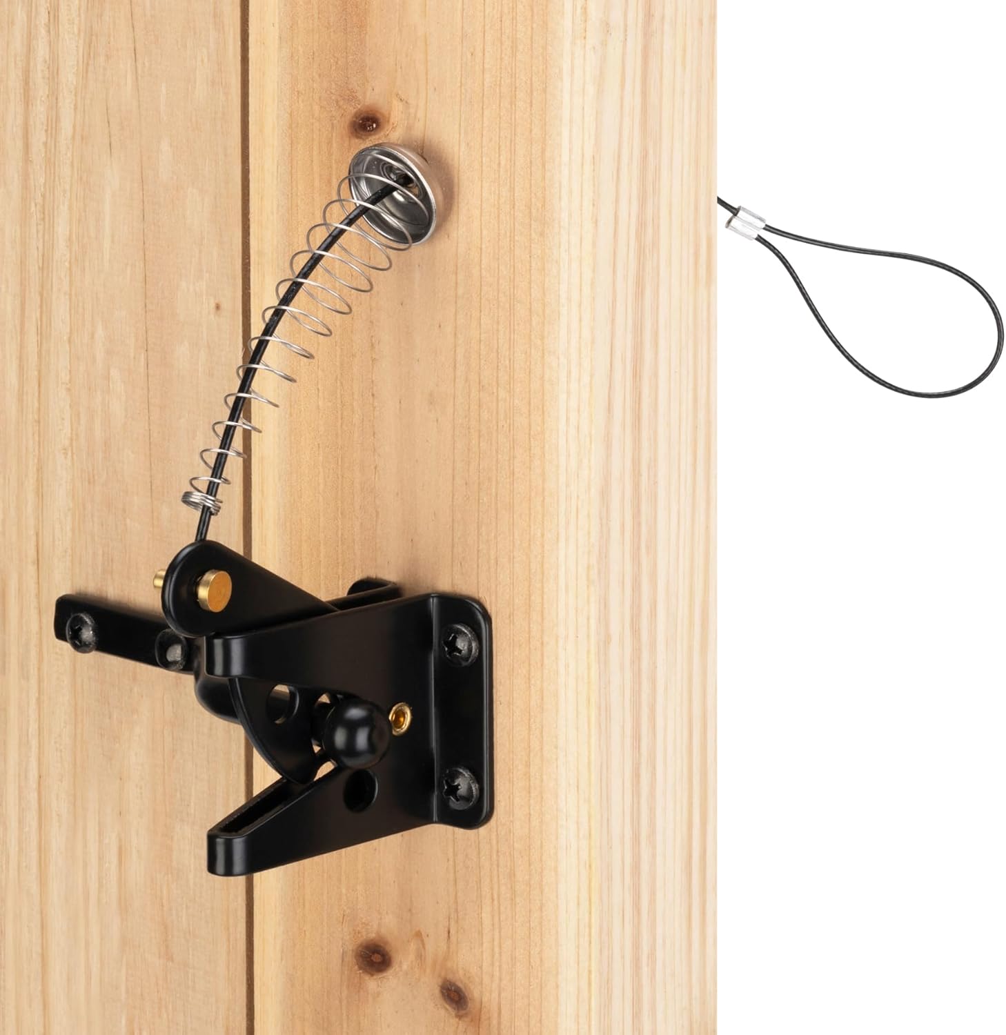 Amazon.com: HILLMASTER 2 Pack Self Locking Gate Latch for Wooden Fence ...