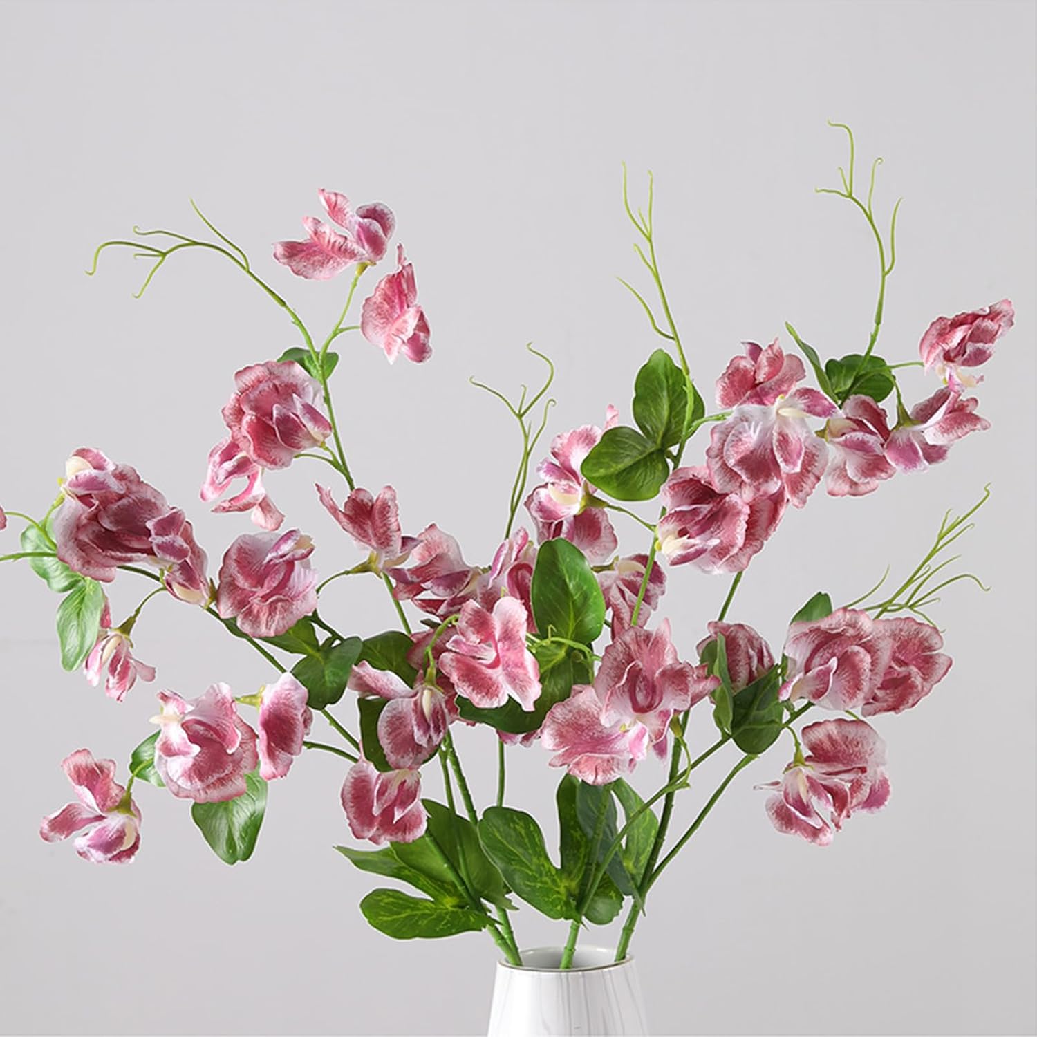 Amazon.com: belupai 3pcs Artificial Pea Flowers, 21.7in Long Stem Fake ...