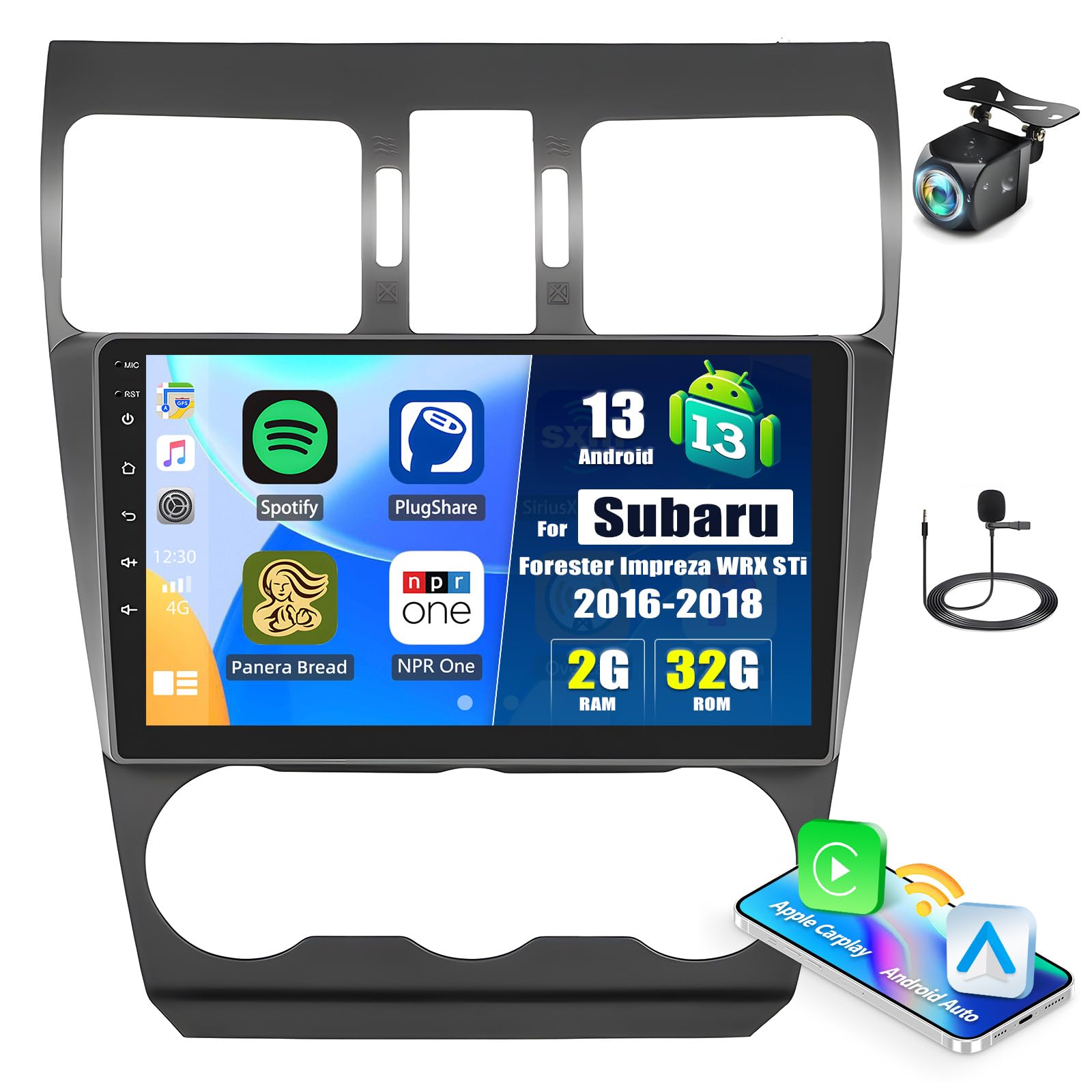 Amazon.com: Android 13 Car Stereo for Subaru Forester Impreza WRX STi ...