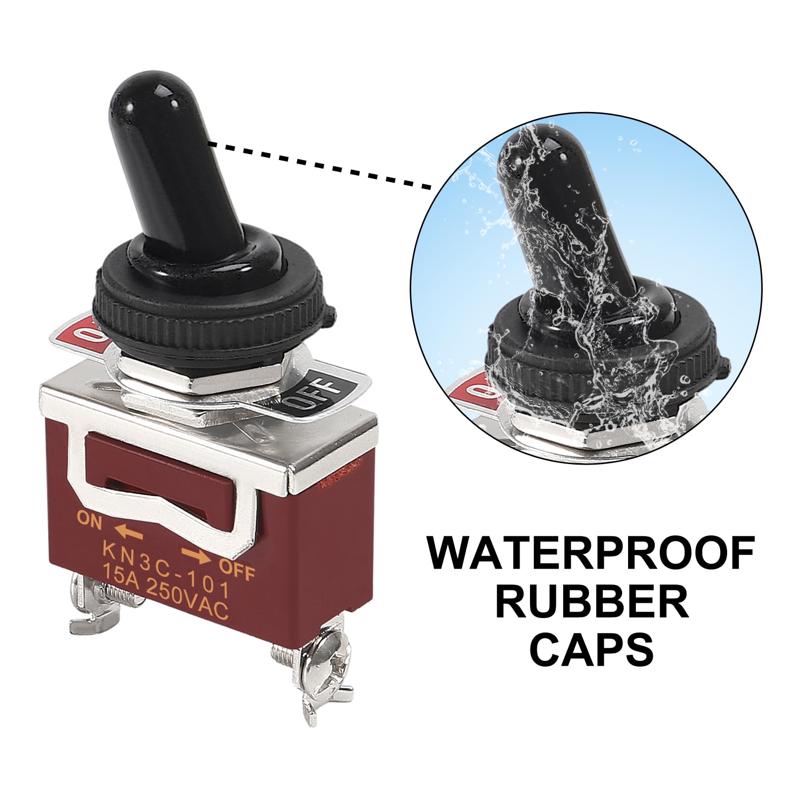 Snapklik.com : 3PCS Toggle Switch 12V, Heavy Duty 2 Pin Momentary ...