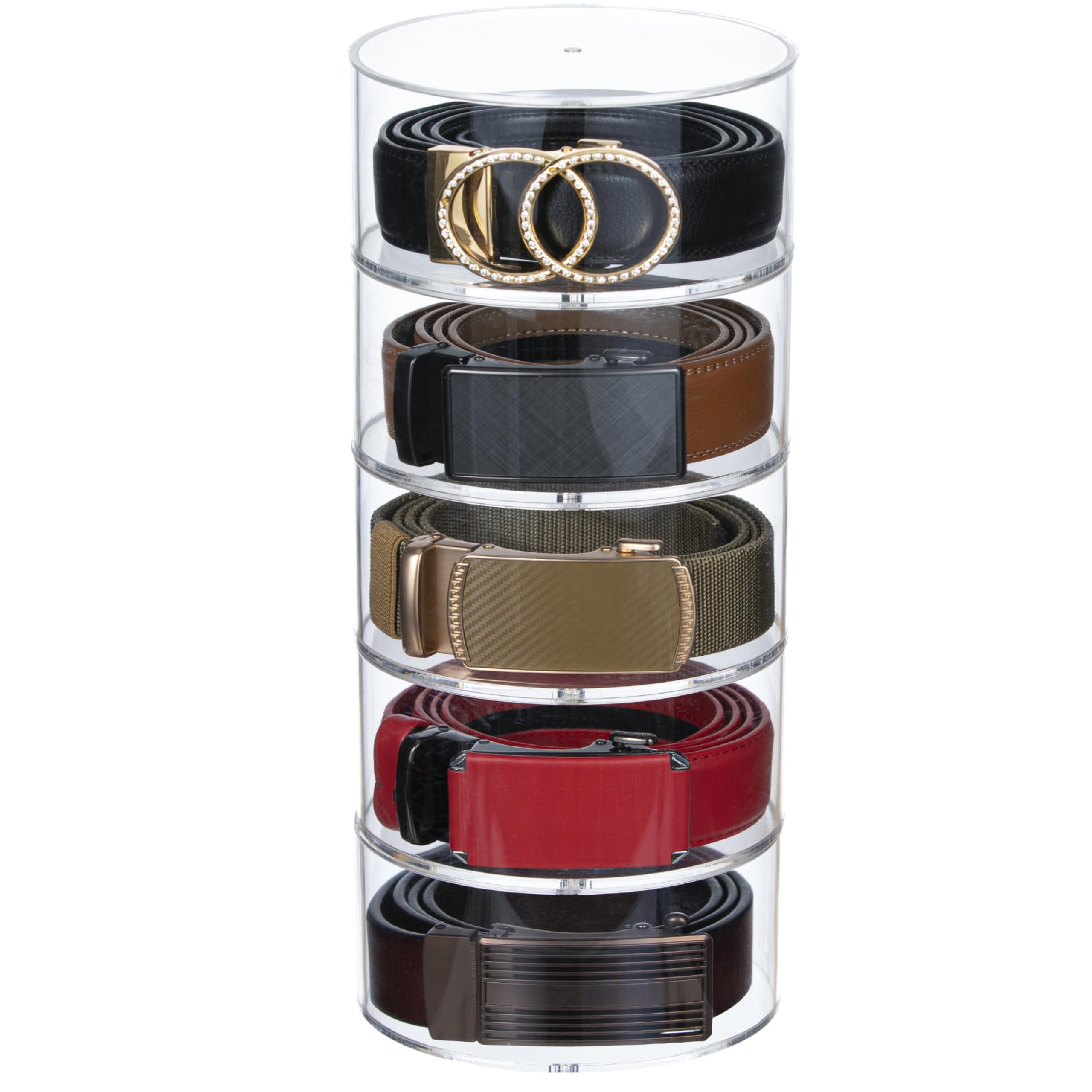 PROKTIK Acrylic Belt Organizer, 5 Layer Belt Holder, Belt Storage, Belt ...