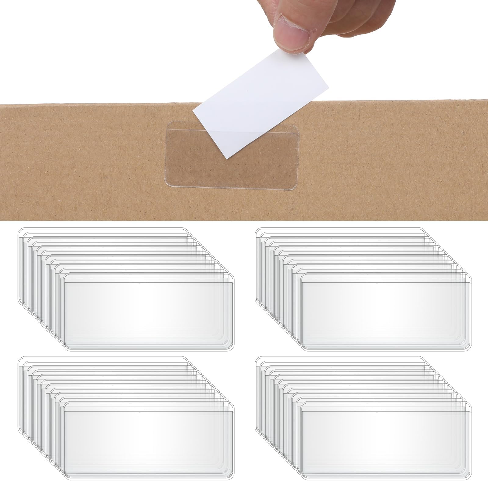 Amazon.com : 80 Pcs Label Holders PVC Self Adhesive Label Holders 2 x 1 ...