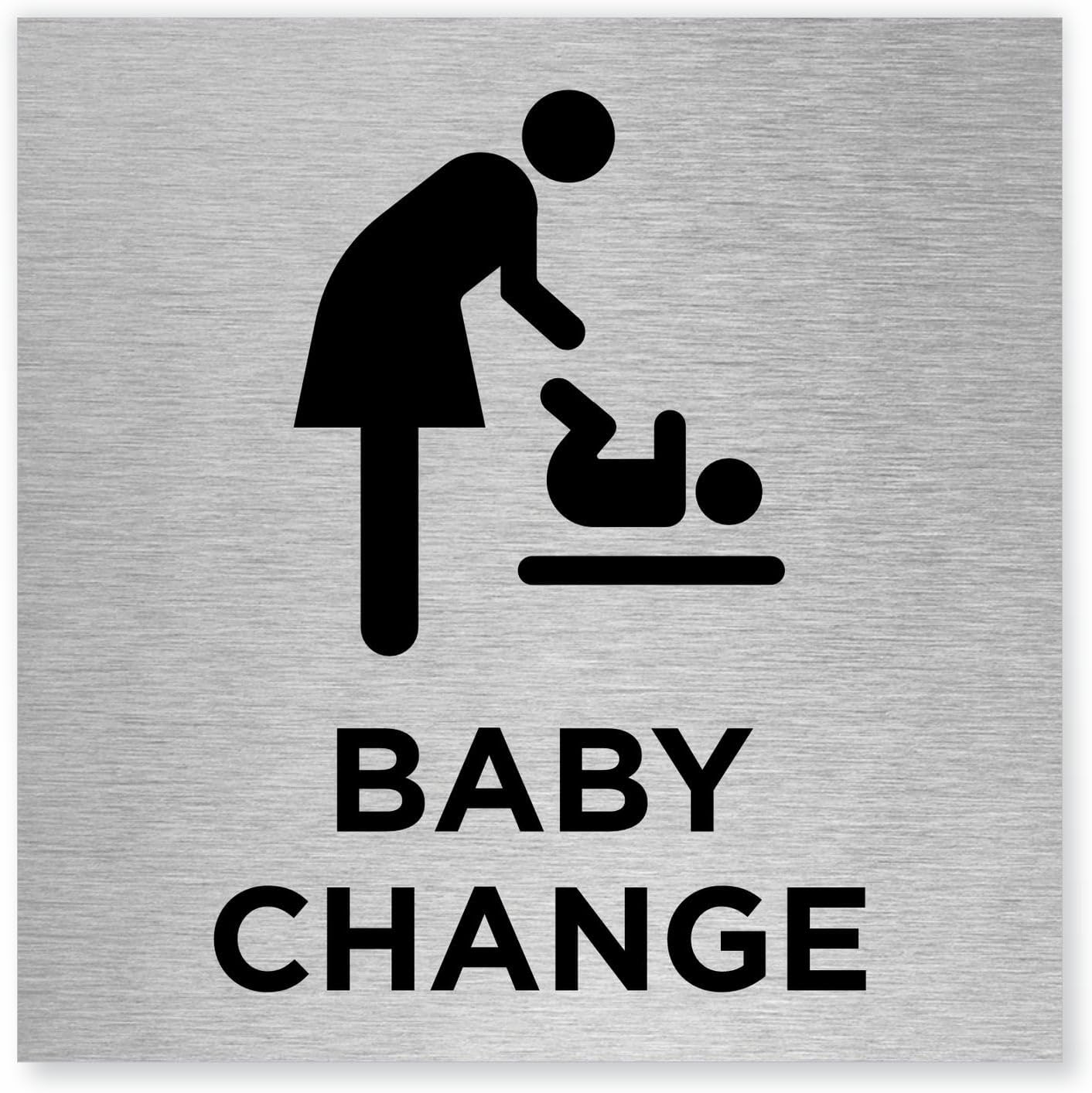 Viro Display Baby Change Slimline Aluminium Sign - 100 x 100mm : Amazon ...