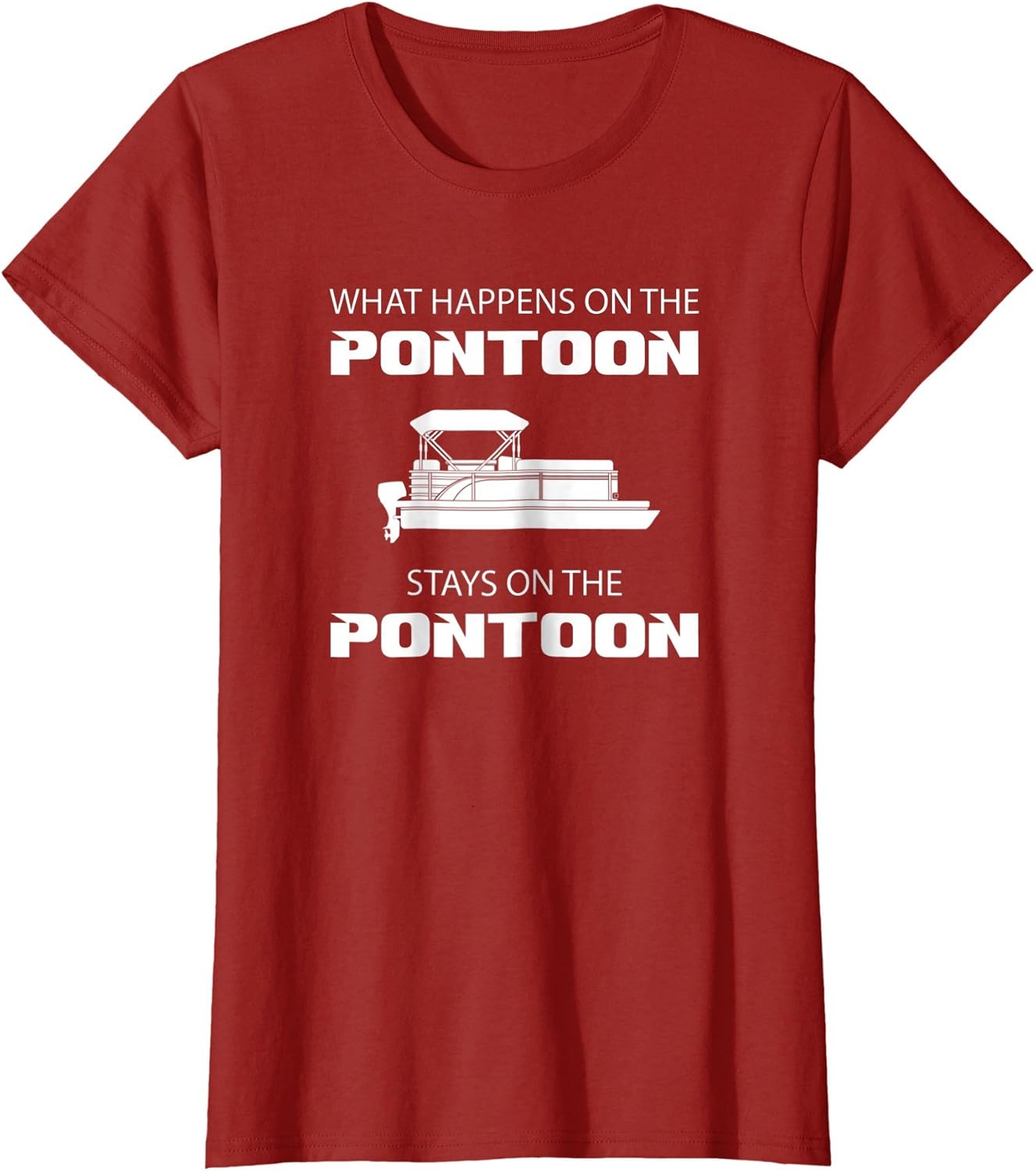 Amazon.com: Boat Shirt Men Women What Happens on the Pontoon : Clothing ...