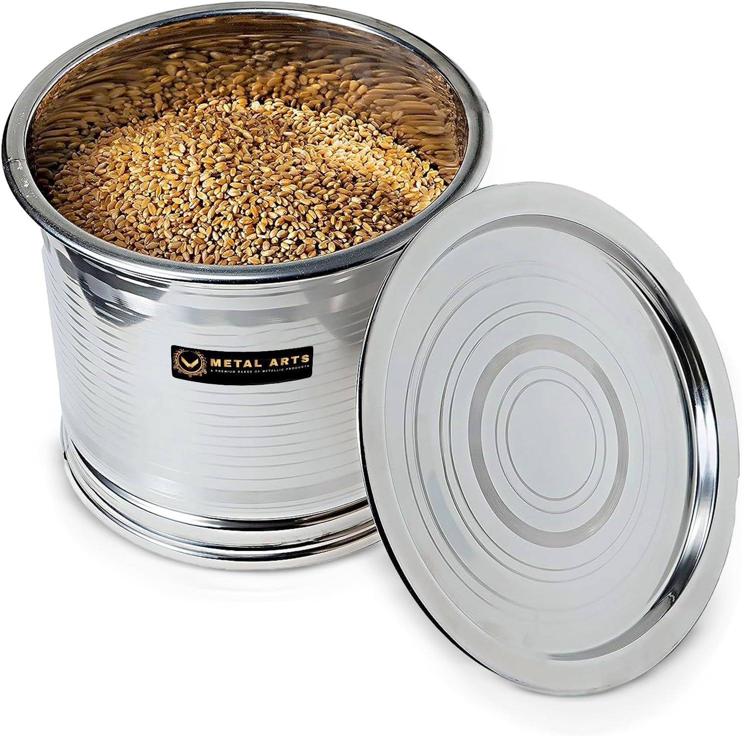 Buy Super HK 10 Litre Stainless Steel Atta Tanki/Container/Box/Drum ...