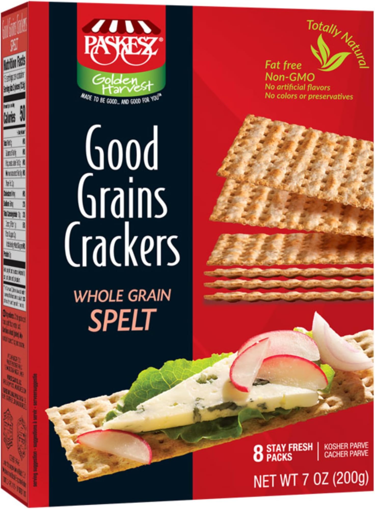 Amazon.com: Shibolim Whole Spelt Crackers with Sesame, 5 Calorie ...