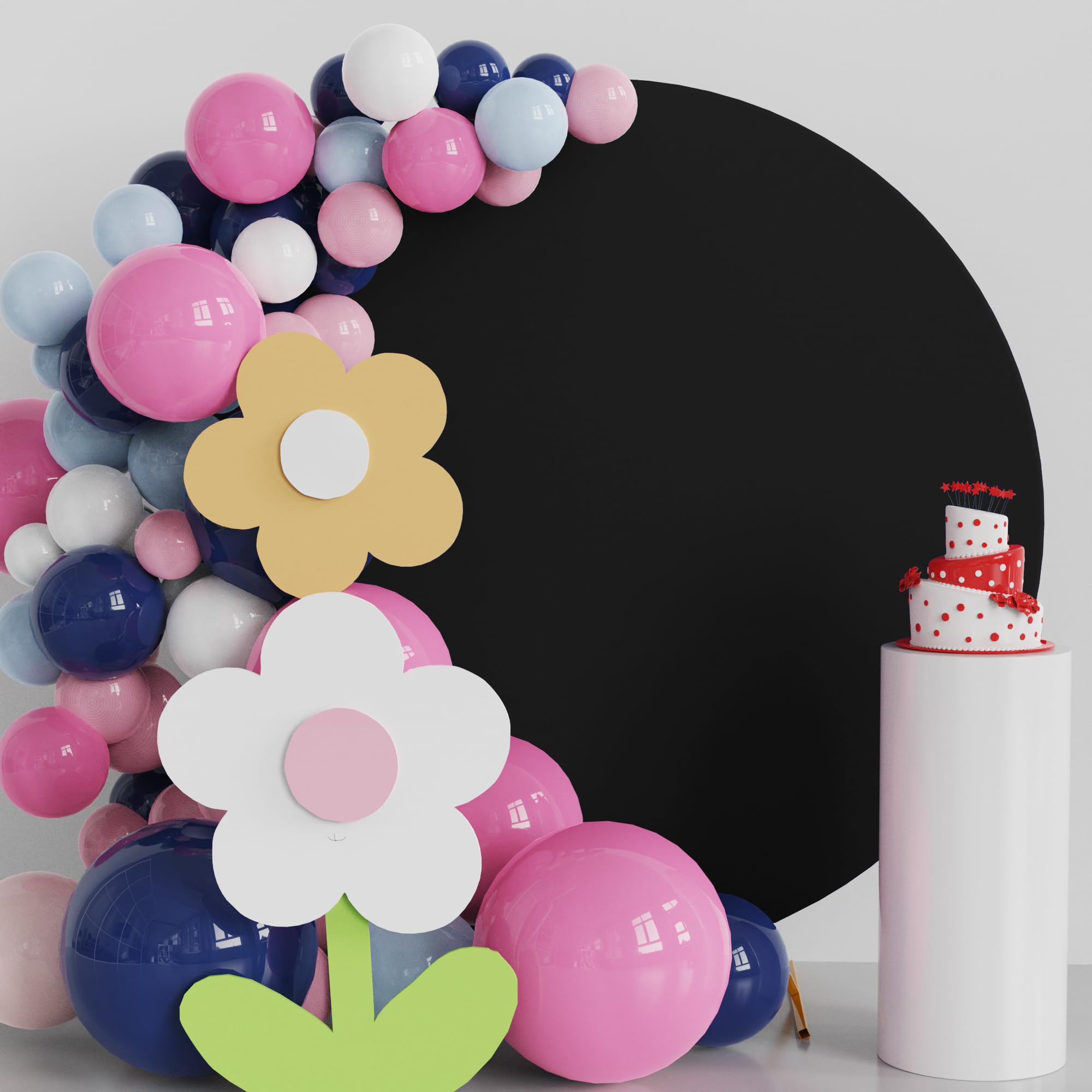 Snapklik.com : Round Backdrop Cover 6FT Black Spandex Wedding Arch ...