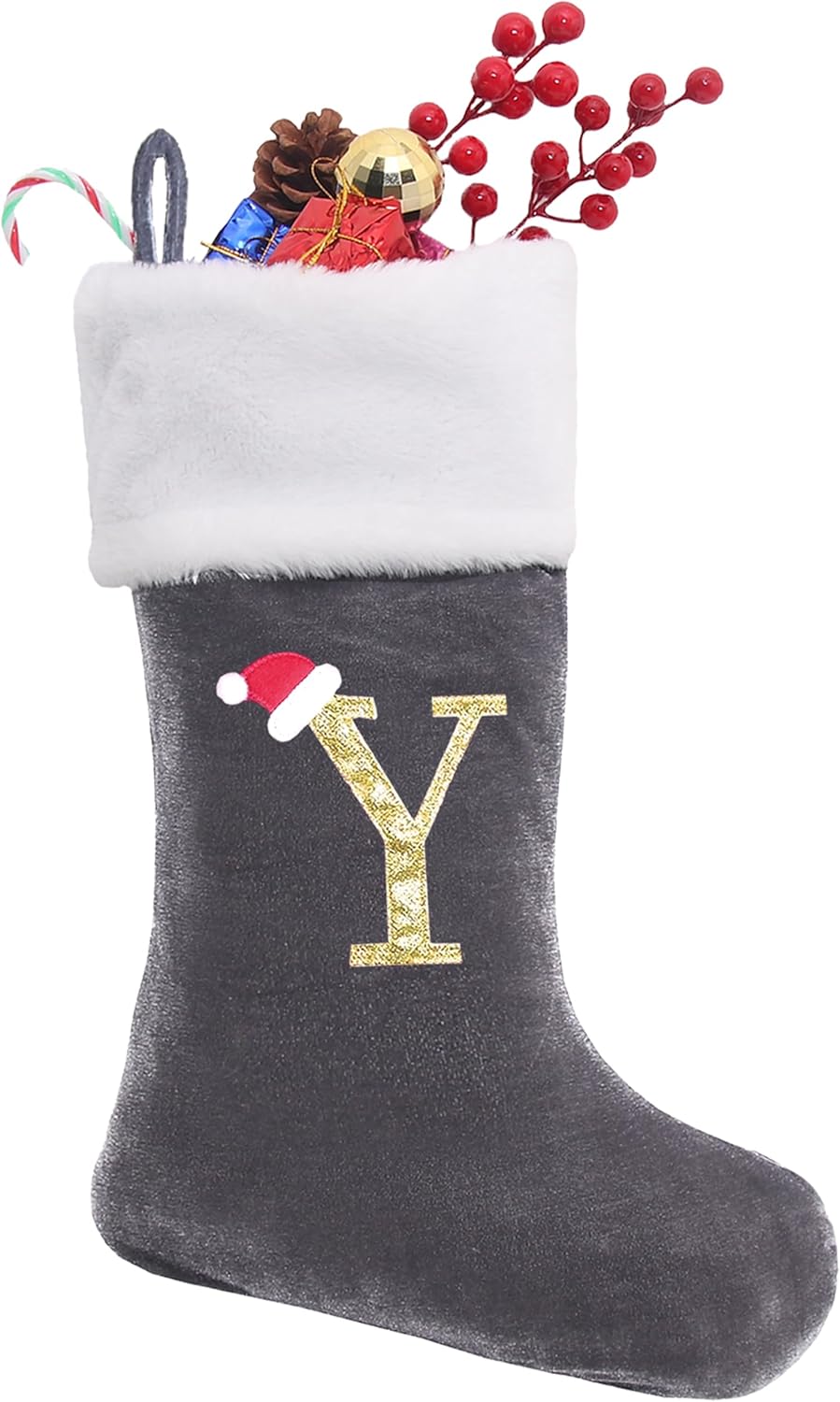 Amazon.com: 20 Inches Monogram Christmas Stockings with Letters, Large ...