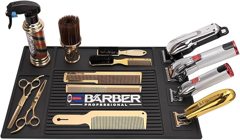 Amazon.com: IEBARBER Magnetic Barber Mat for Station Barber Organizer ...