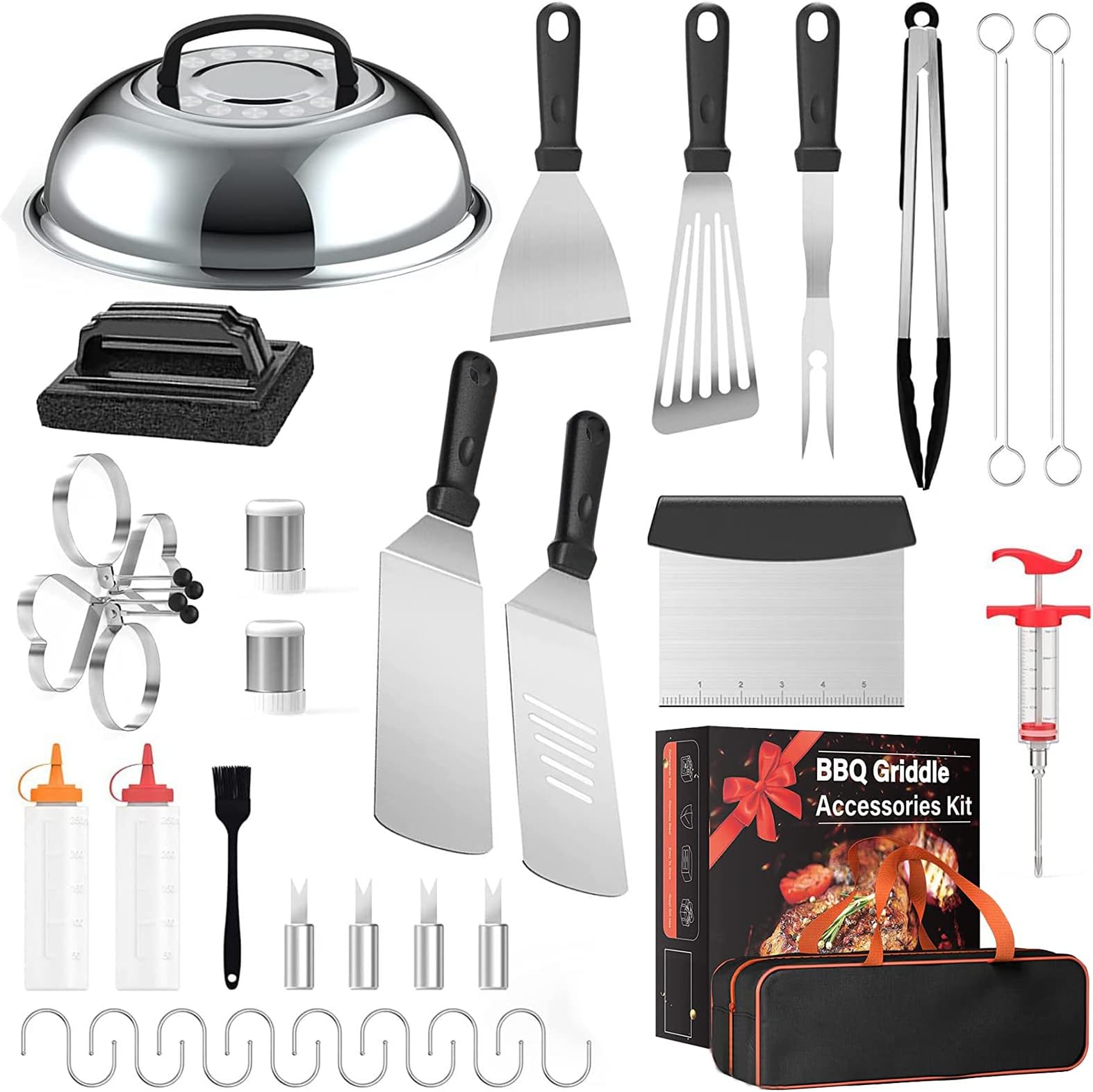 Flat Top Griddle Accessories Kit, Barbecue Grill Tools Set for ...