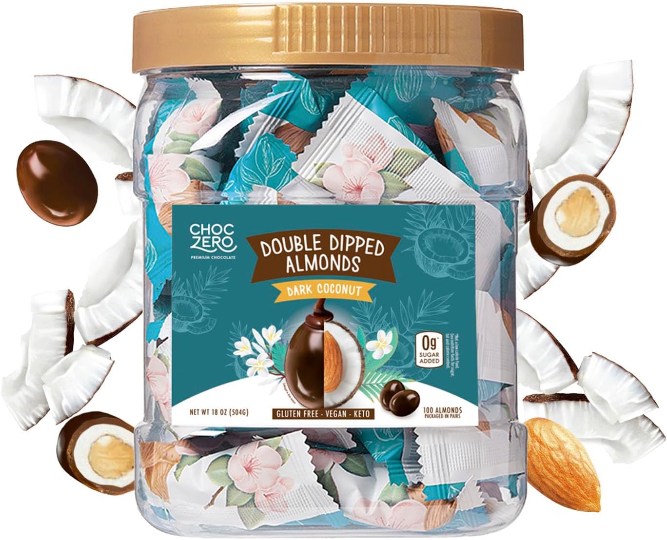 Amazon.com : ChocZero Peppermint Crunch Keto Bark, Dark Chocolate Candy ...