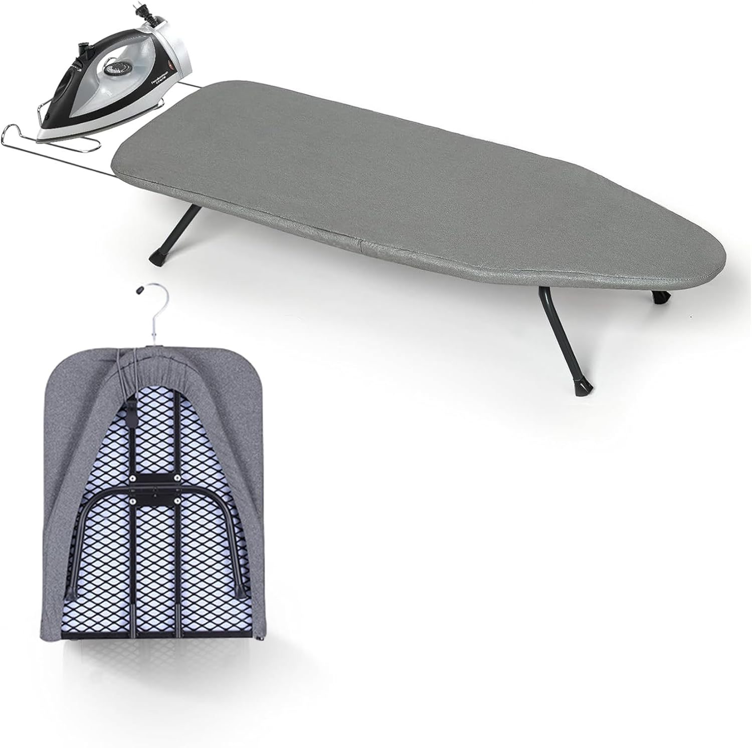 MANYUK 100 * 30.5 * 15CM Foldable Tabletop Ironing Board with Iron Rest ...