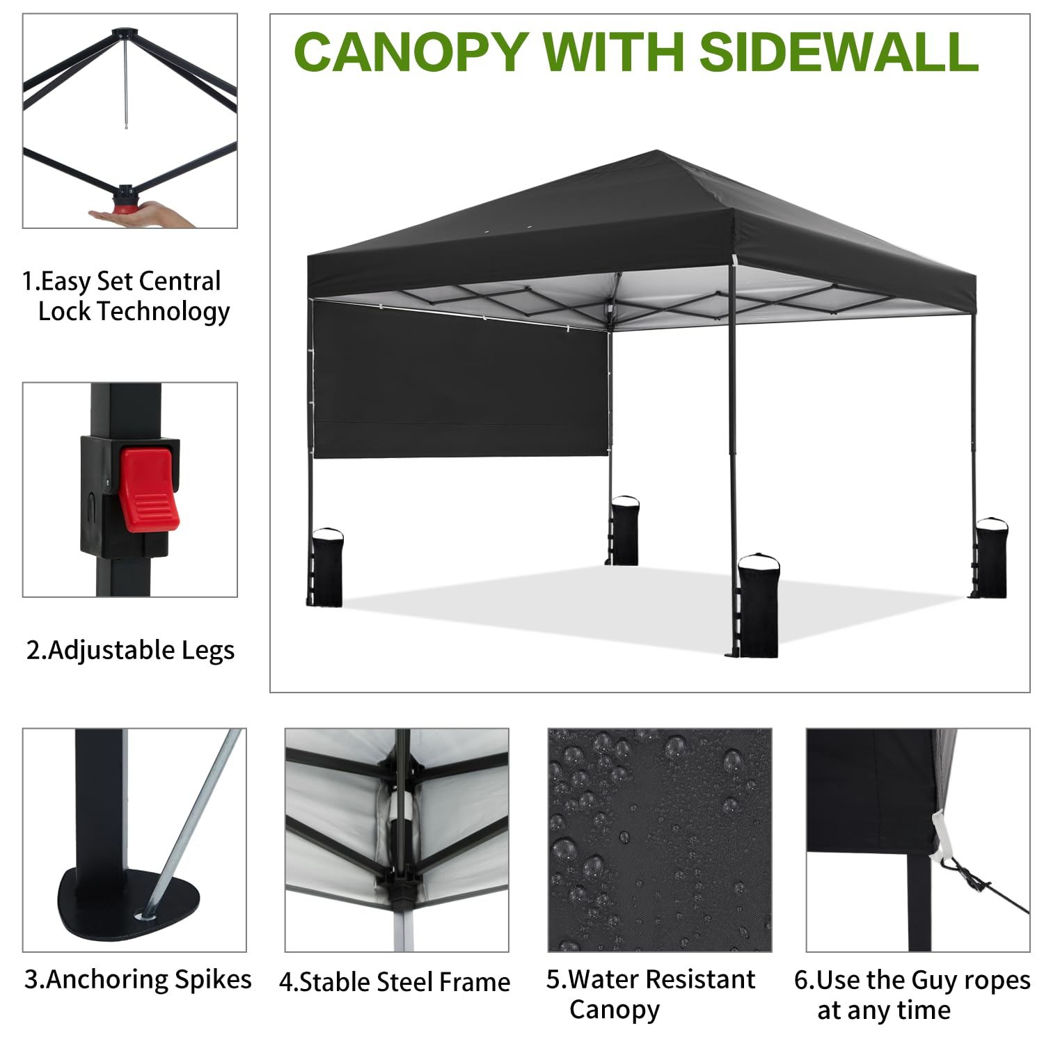 Snapklik.com : Tunbne 10x10 Pop Up Canopy Tent