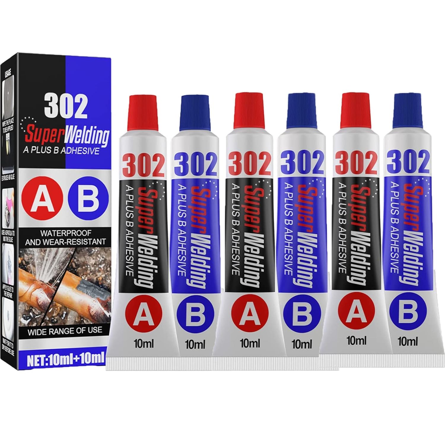 3 Set All Purpose Magic Repair Glue 302, Casting Repair Glue for Metal ...