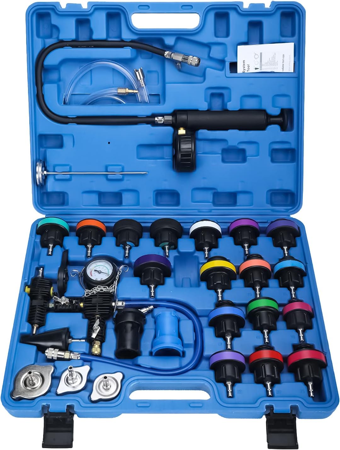 Amazon.com: KUNTEC 28PCS Coolant Pressure Tester Vacuum Refill Tool Kit ...