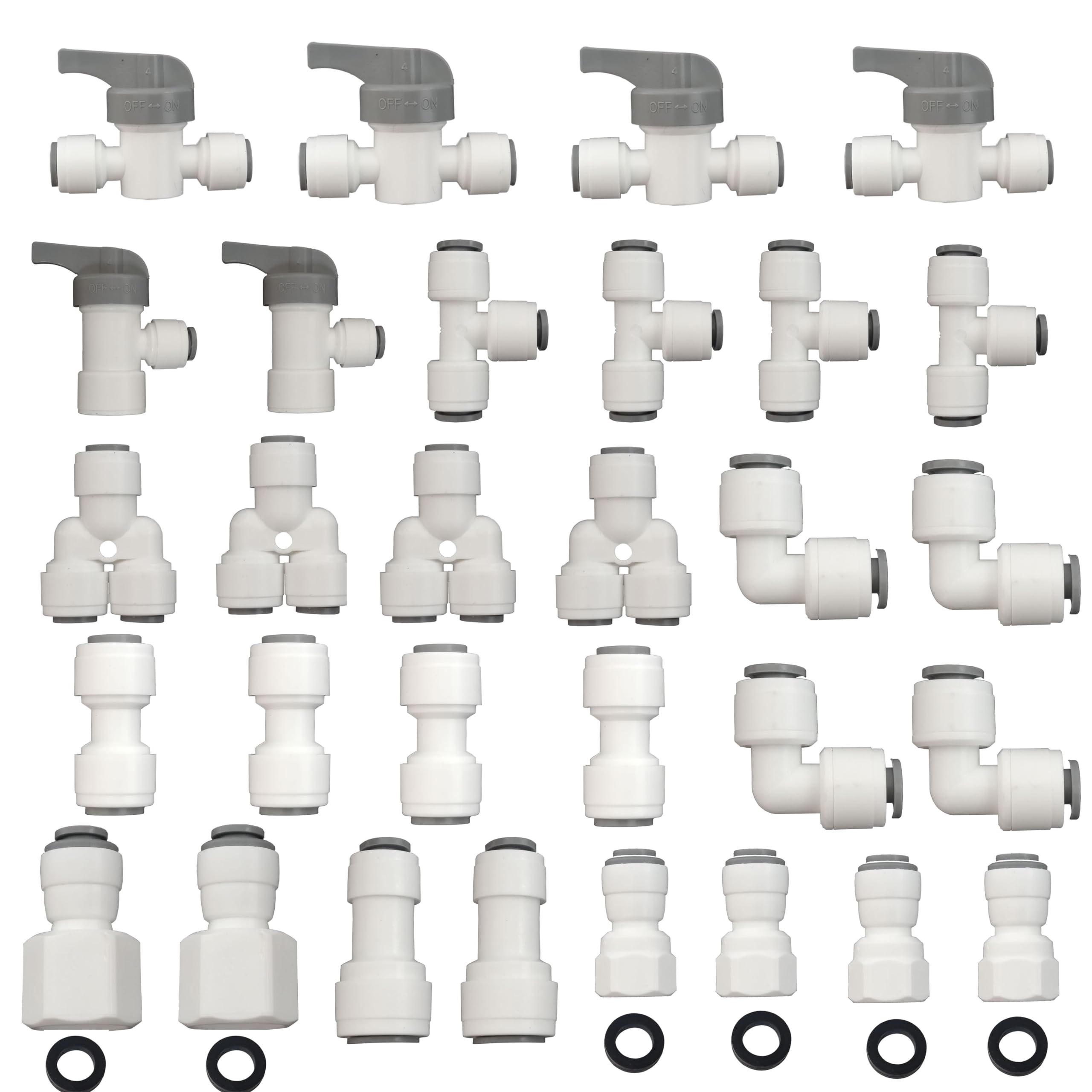Amazon.com: 1/4" OD Quick Connect Push In to Connect Water Tube Fitting ...