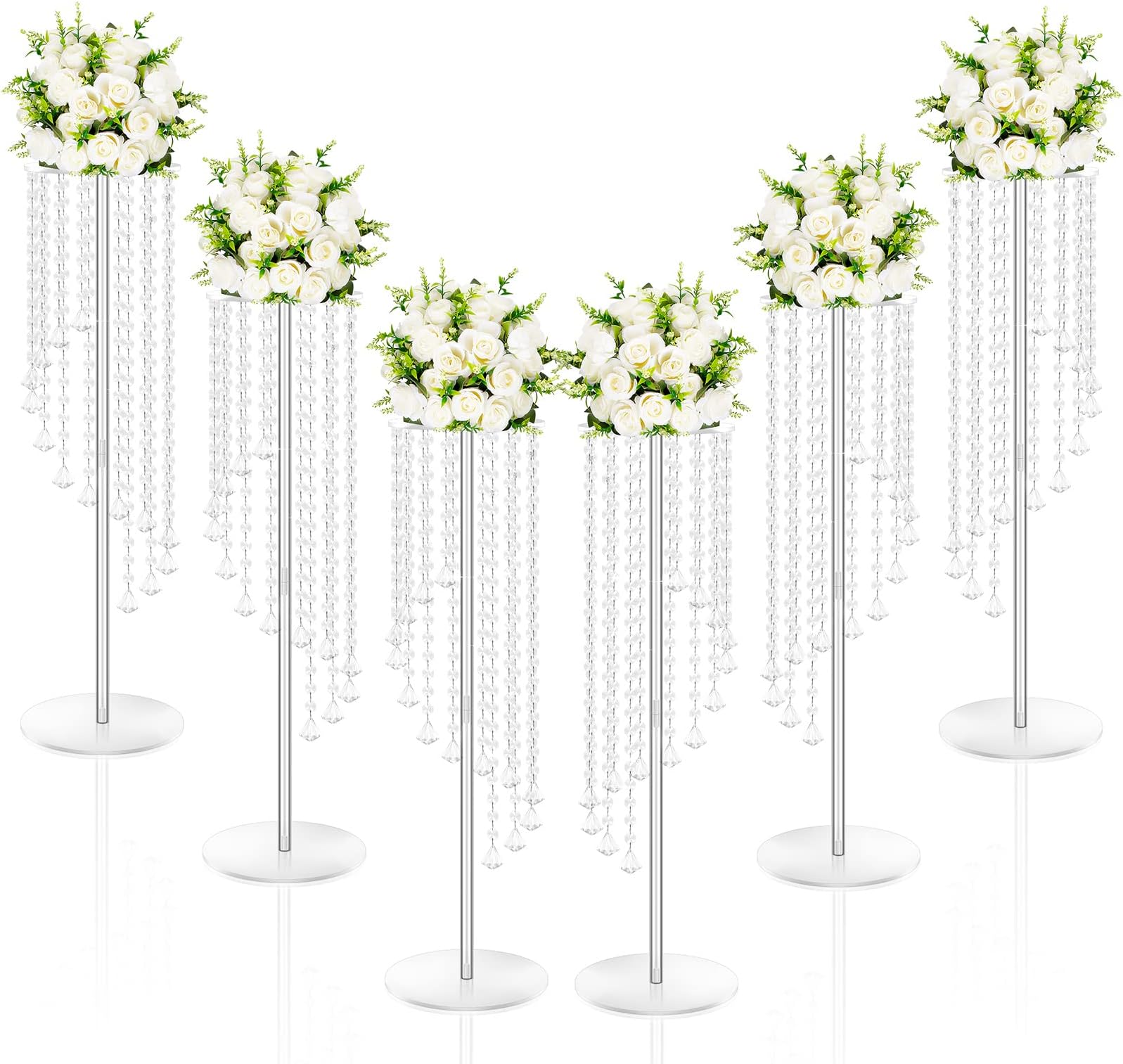 Amazon.com: MEISHAONV 23.62inch 10pcs Acrylic Flower Vases Centerpiece ...