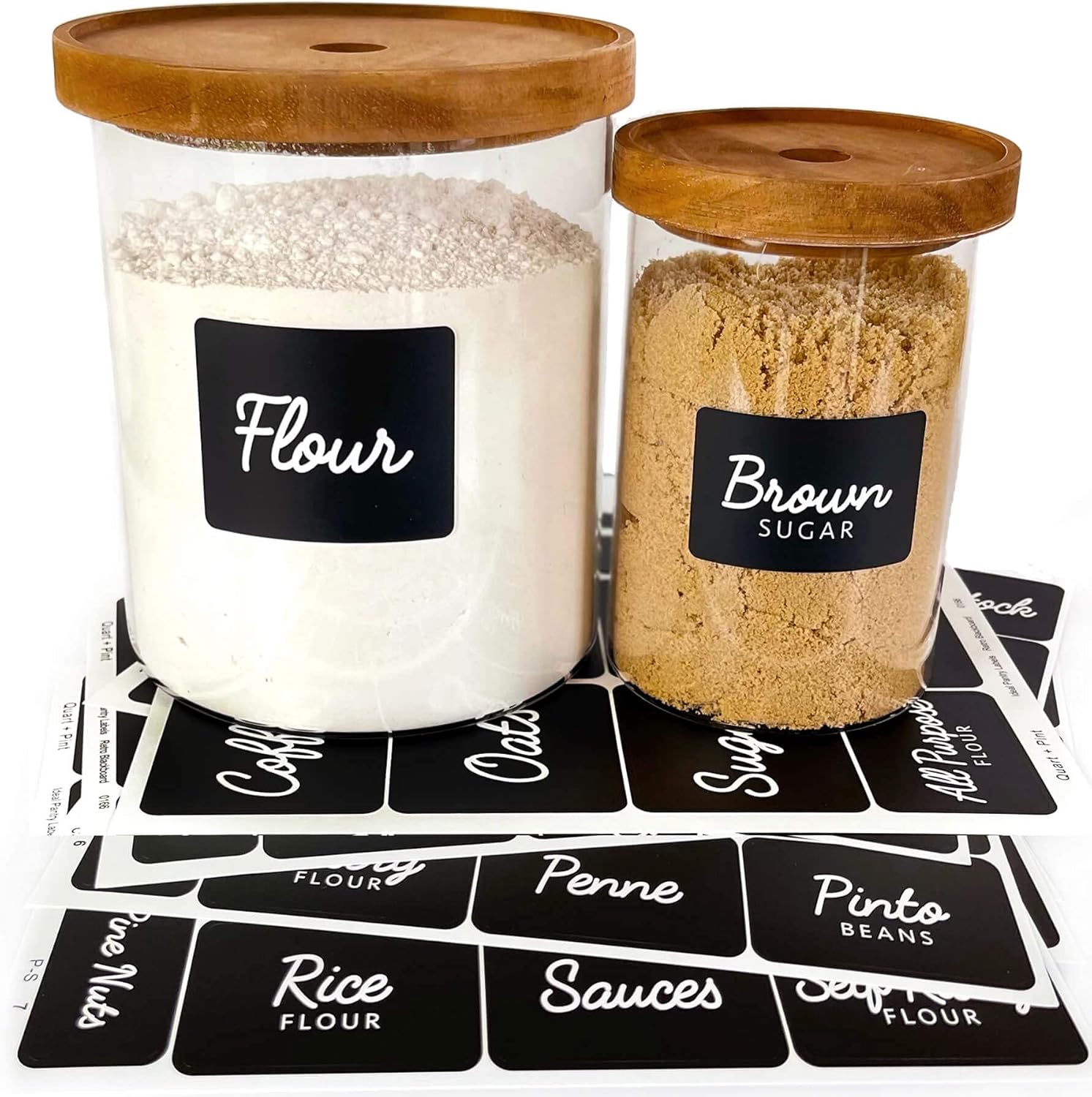 Amazon.com: QUART + PINT 134 Glossy Kitchen Pantry Labels for ...