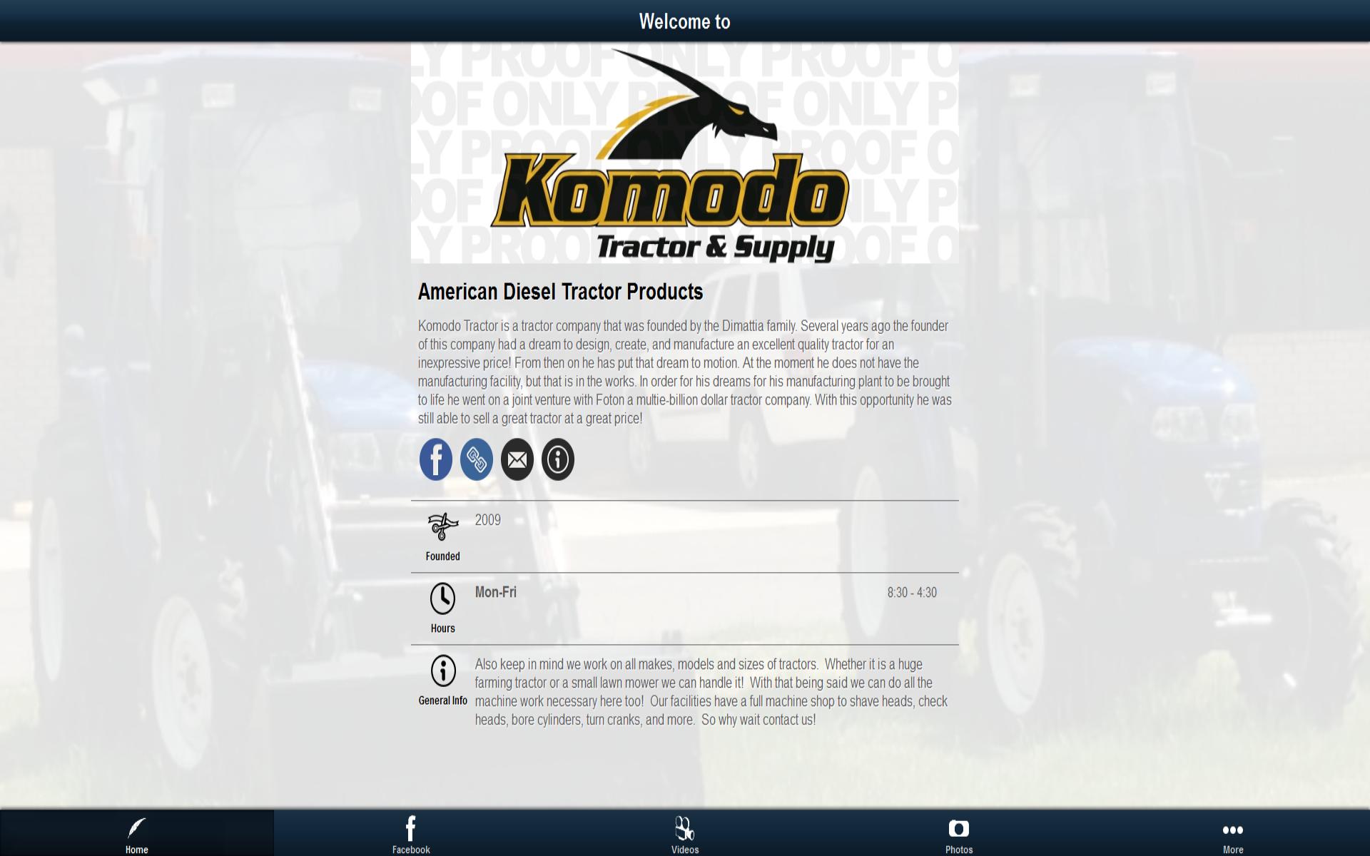 Komodo Tractors - App on Amazon Appstore