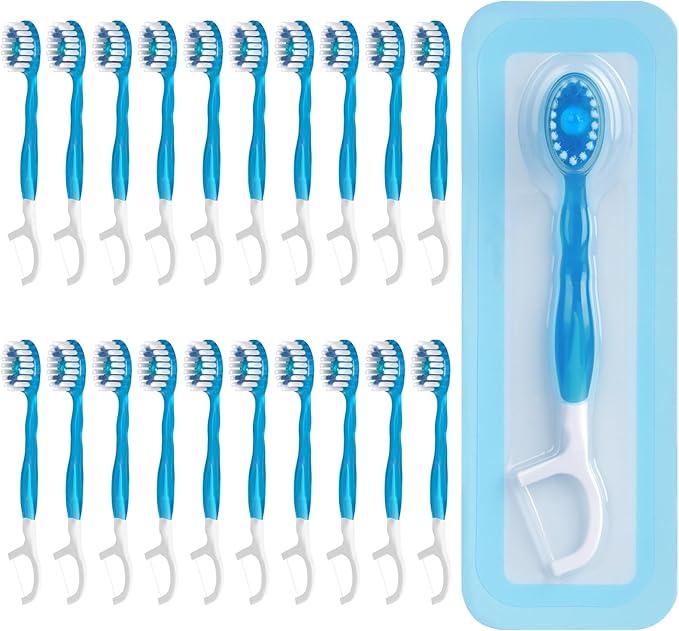Amazon.com : Kucbraly 20 Count Disposable Toothbrushes with Toothpaste ...