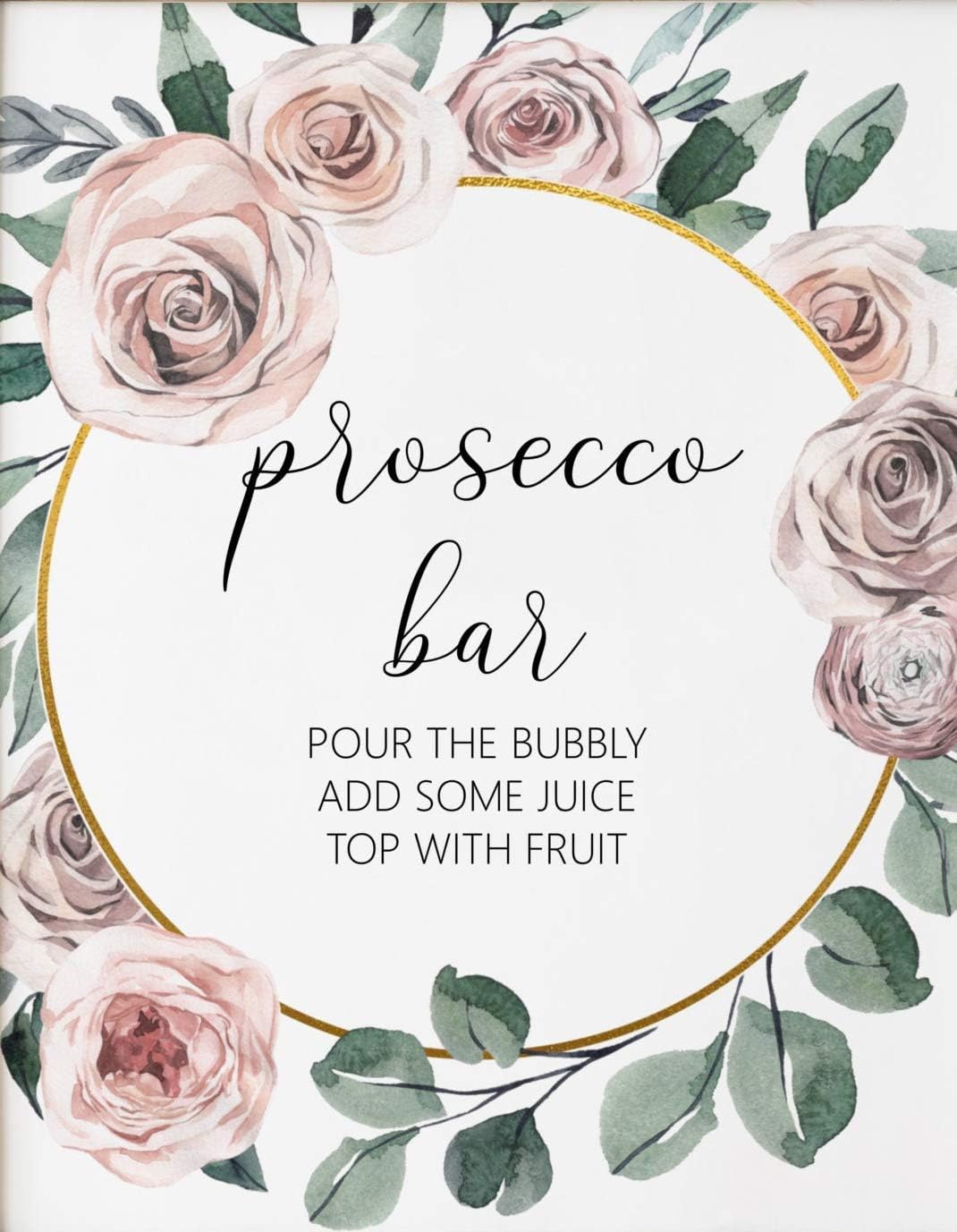 Amazon.com: Eeypy Boho Prosecco Sign Prosecco Bar Signs Tin Metal Your ...
