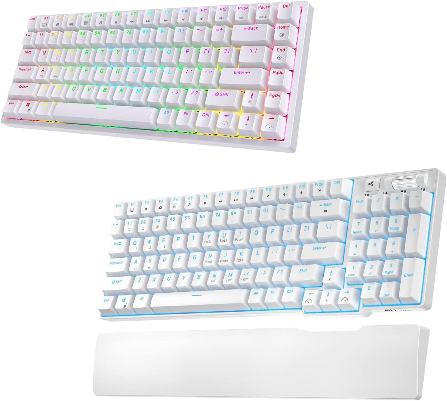 Amazon.com: RK ROYAL KLUDGE RK84 RGB Blue Switch White & RK96 Blue ...