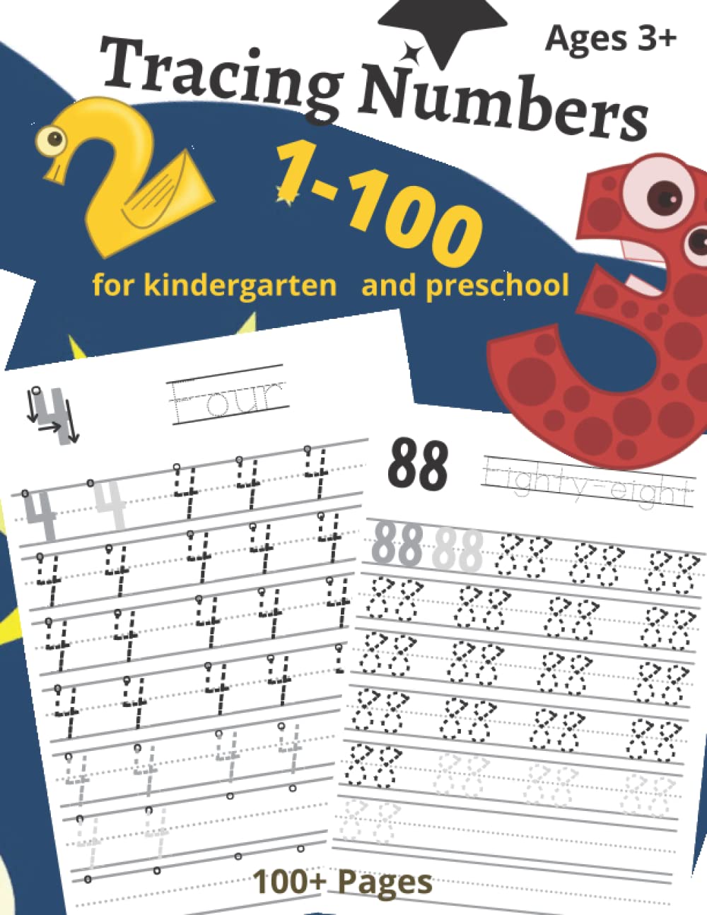 Buy tracing numbers 1-100 for kindergarten and preschool: Number Practice Workbook To Learn The ...