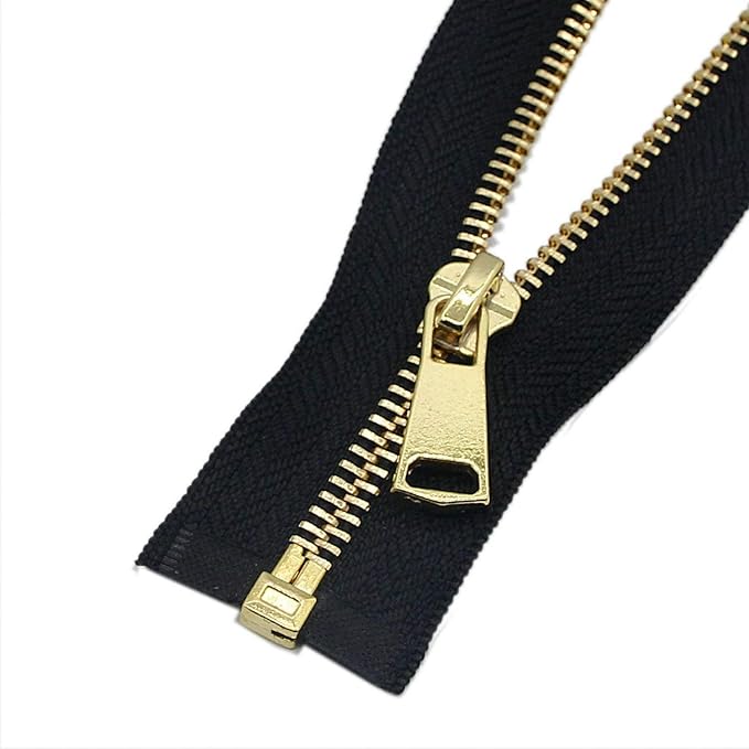 Amazon.com: Leekayer 5# 28 Inch Metal Zippers Black Gold Zipper 71cm ...