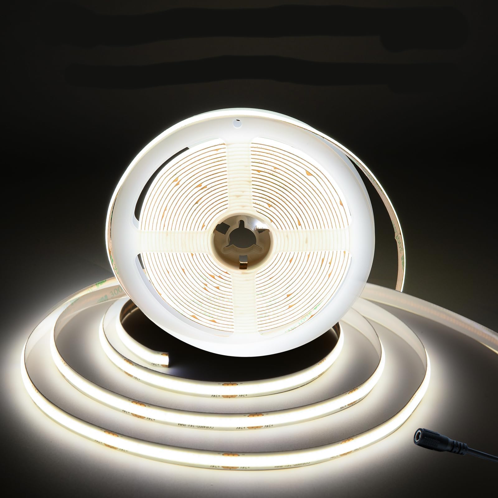 GIDEALED 24V COB LED Strip Light 4000k,Daylight White led Strip COB ...
