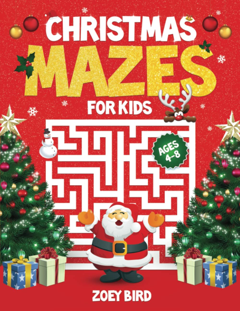 Christmas Mazes for Kids: Maze Activity Book for Ages 4 – 8 (Christmas ...