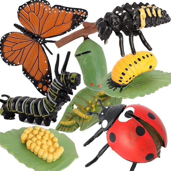 Amazon.com: Gemini&Genius Insects Animals Figurine Toys, Butterfly and ...