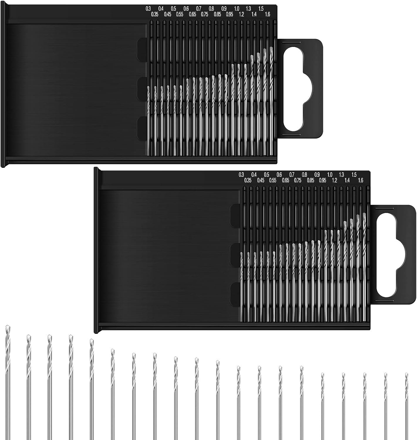 Aputue Mini Drill Bit Set 20 PCS, Titanium Coated High Speed Steel ...