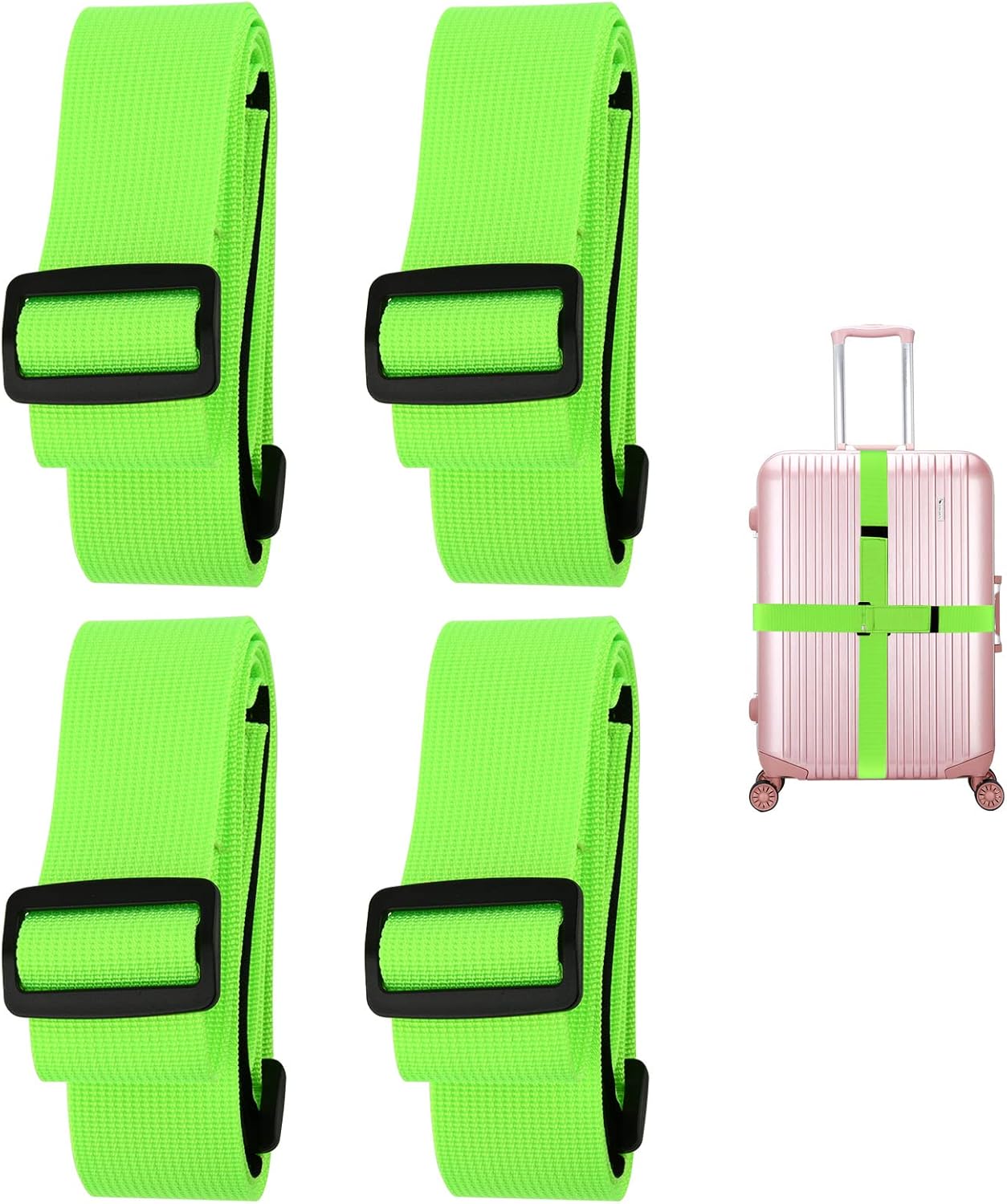 Amazon.com: Cosmos 4 Pcs Luggage Straps Suitcase Belts Travel Belt ...
