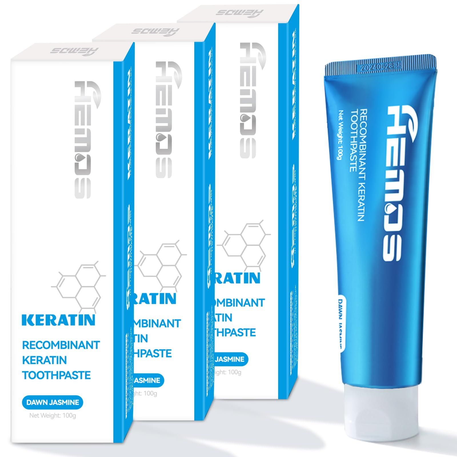 Buy 【3-Pack】 World-First Recombinant Keratin Toothpaste, 2-Minute ...