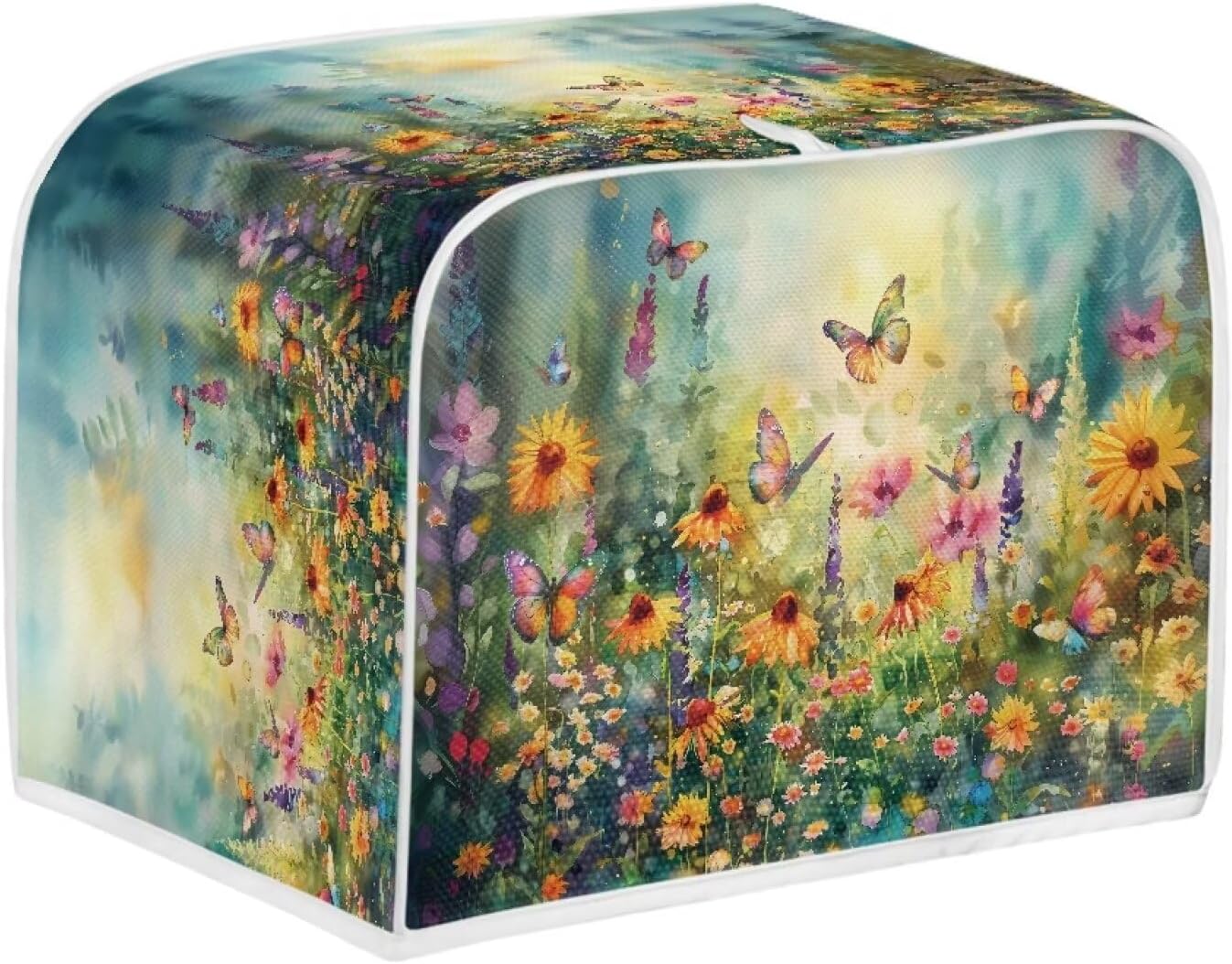 Amazon.com : Xoenoiee Butterfly Vibrant Floral Print Toasters Cover ...