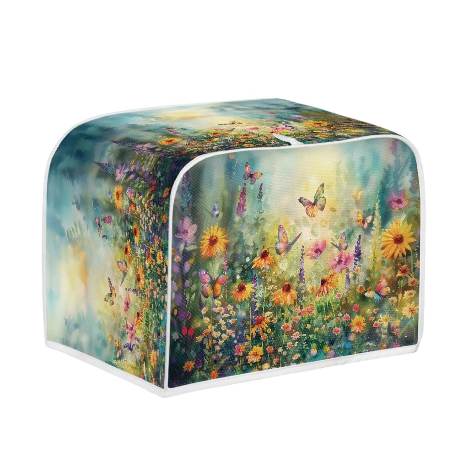 Amazon.com : Xoenoiee Butterfly Vibrant Floral Print Toasters Cover ...