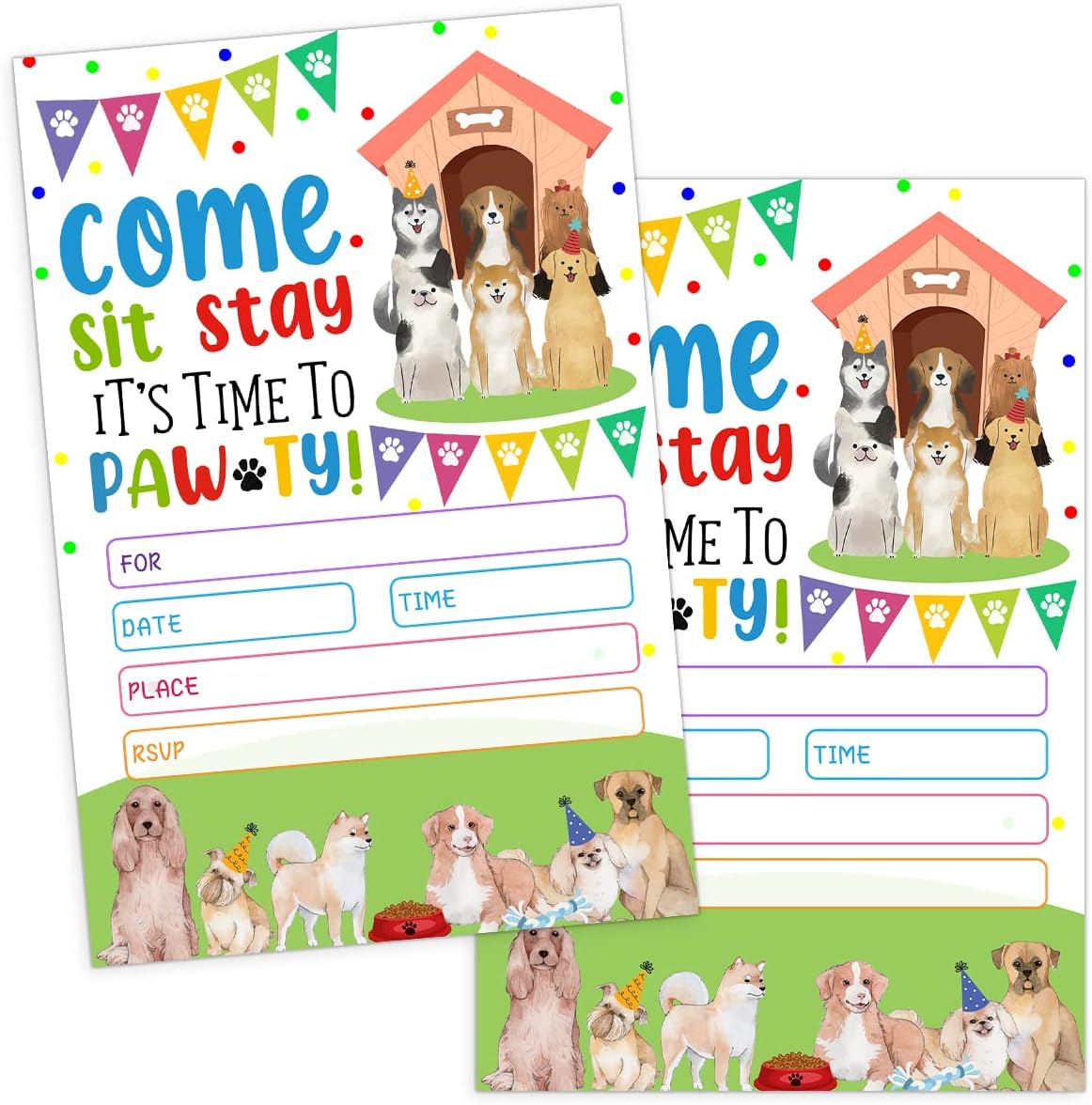 Amazon.com : Misaidou 20 Birthday Party Invitation with Envelopes - Sit ...