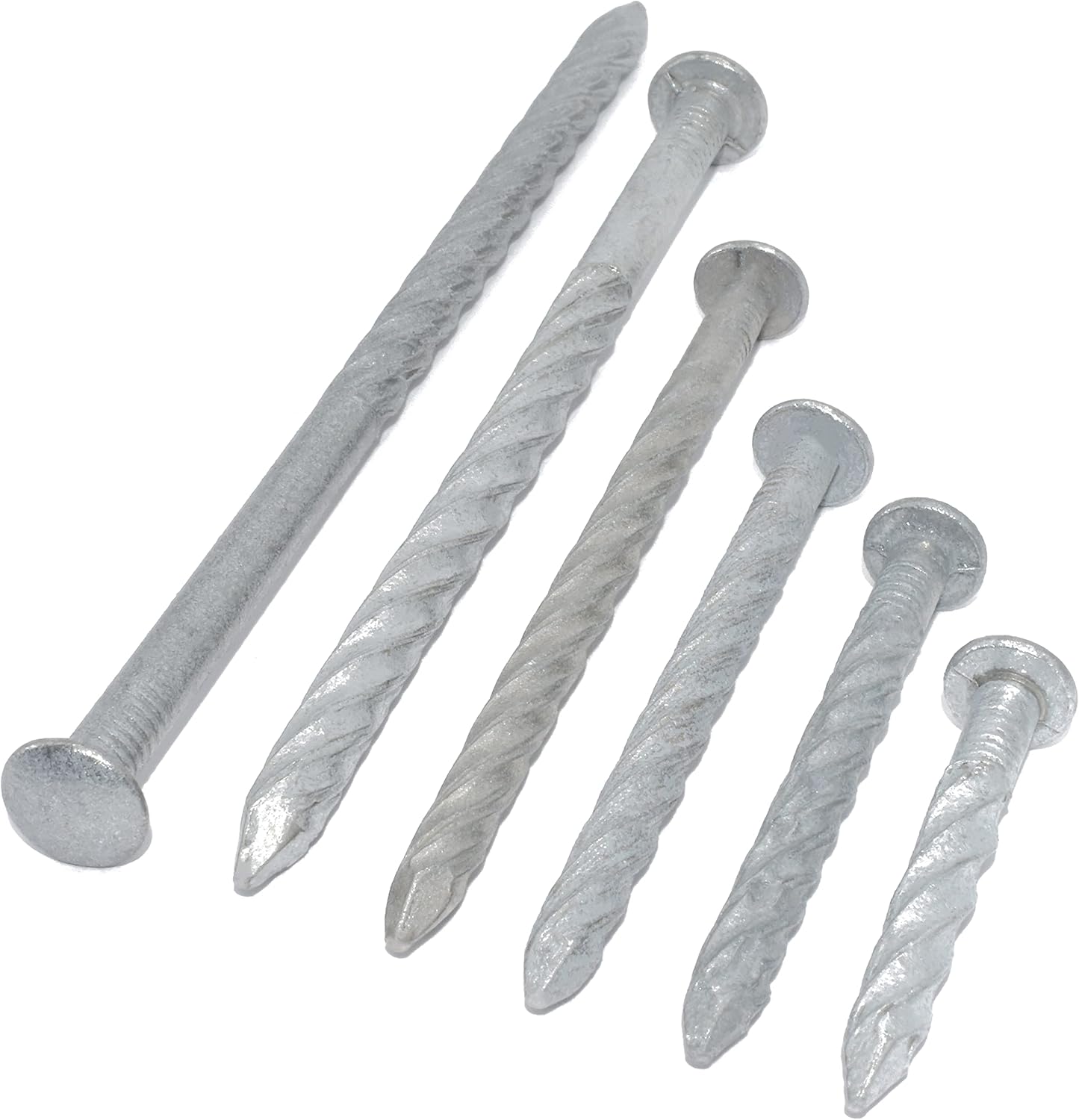 2kg of 100mm Galvanised Twist Thread Drive Screw Nails : Amazon.co.uk ...