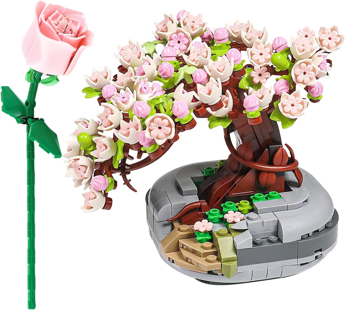 Mini Bricks DIY Cherry Blossom Tree Building Sets 426 PCS, Sakura ...