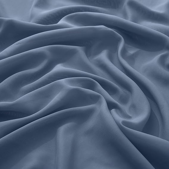 Amazon.com: VACVELT Dusty Blue Chiffon Fabric by The Yard, 60 Inch Wide ...