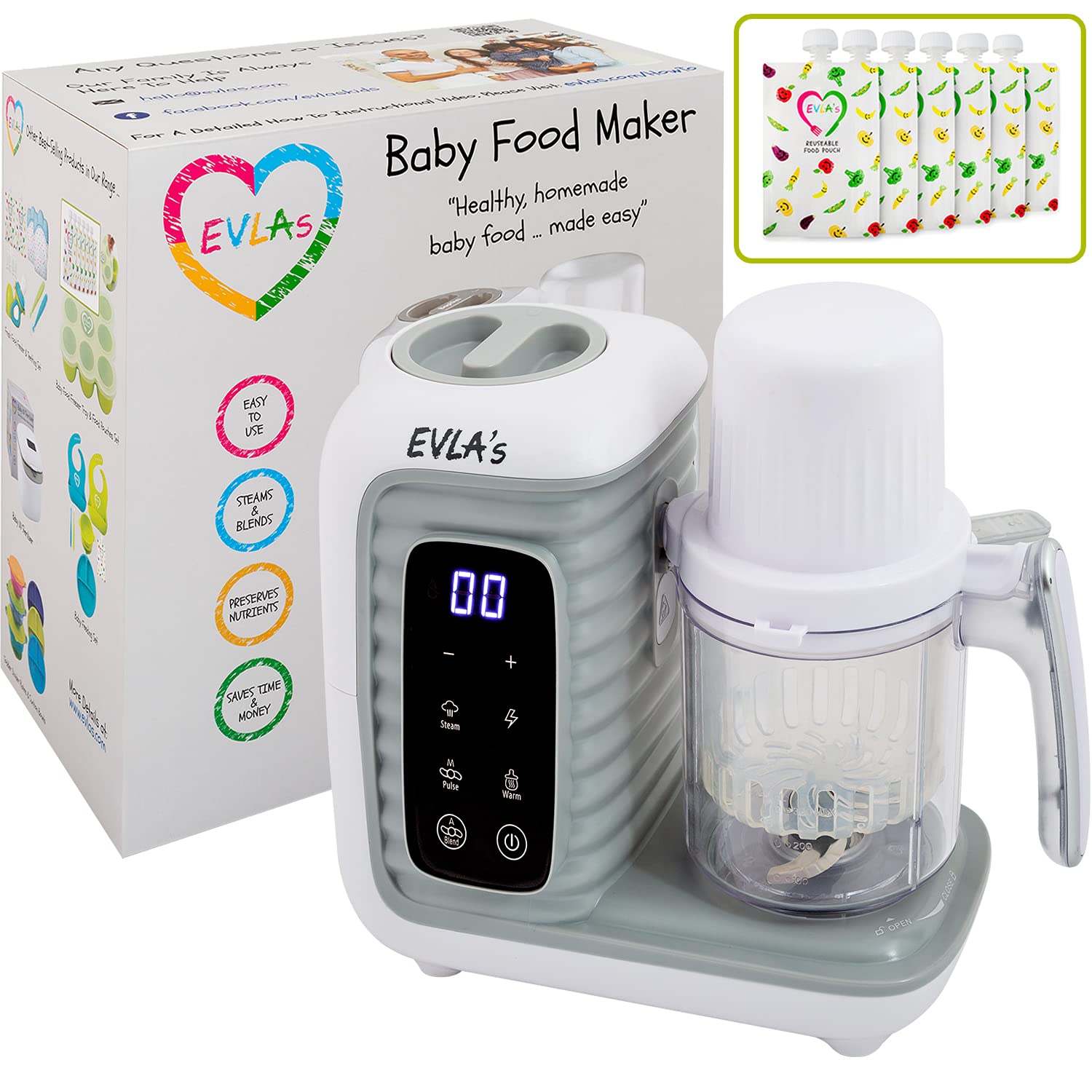 Amazon.com: Baby Food Maker | Baby Food Processor Blender Grinder ...