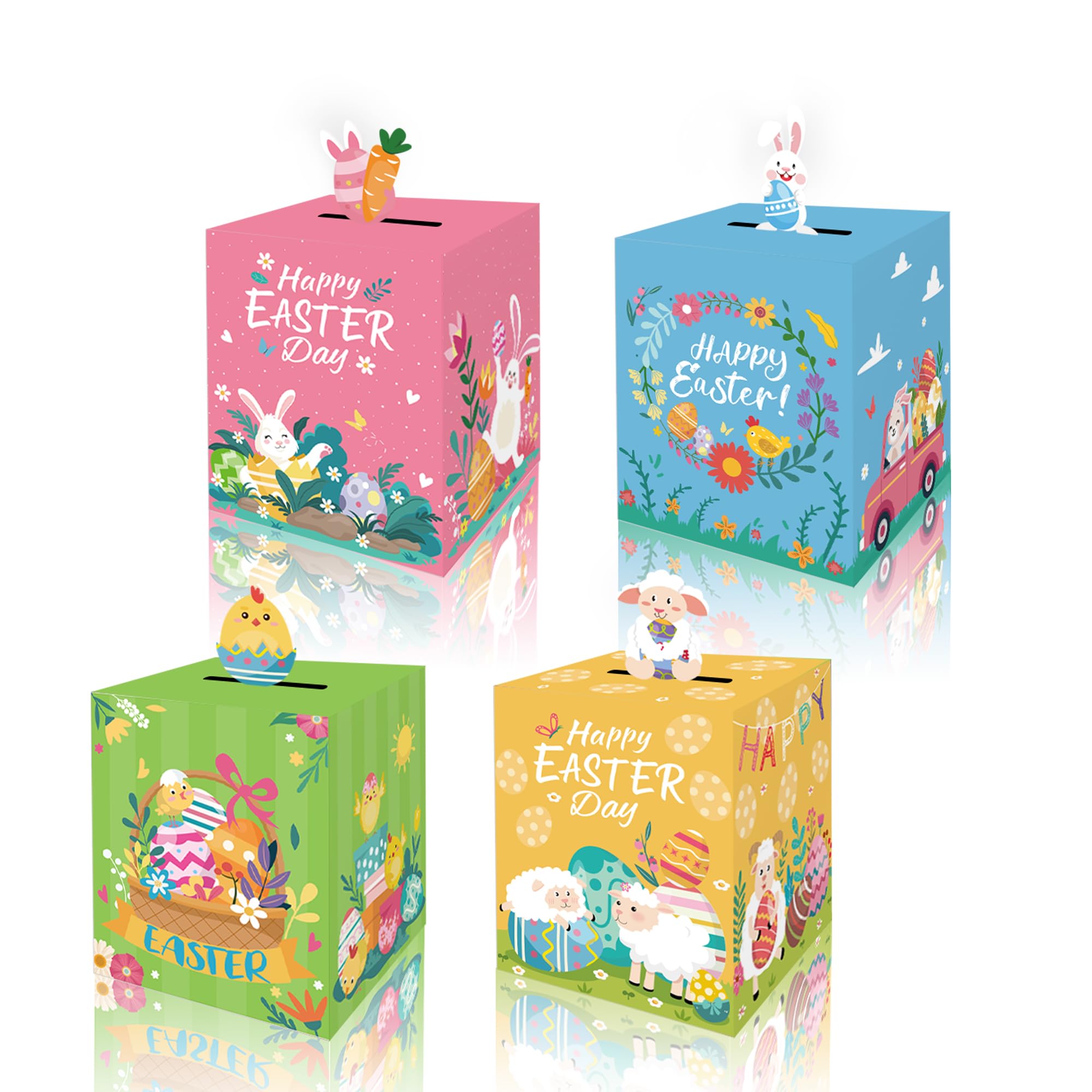 Amazon.com: 12Pcs 4 Style Easter Treat Boxes Happy Easter Gift Boxes ...