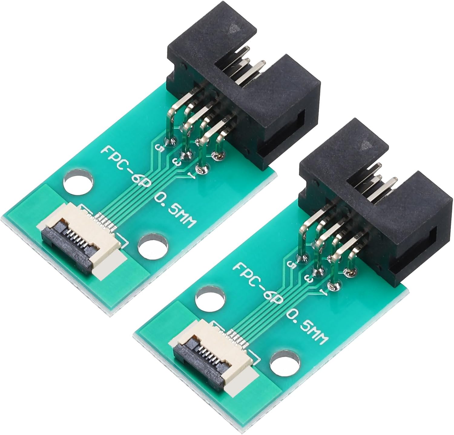 Amazon.com: MECCANIXITY 2pcs FFC FPC Connector Board 6 Pin 0.5mm Socket ...