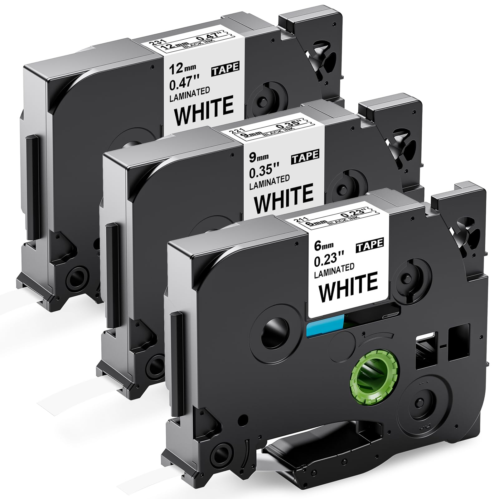 Compatible TZe-231 TZe-221 TZe-211 Label Tape for Brother TZe Laminated ...