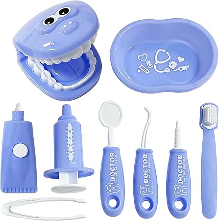 Amazon.com: 9-Piece Dental Pretend Play Set, Educational Dentist Play ...