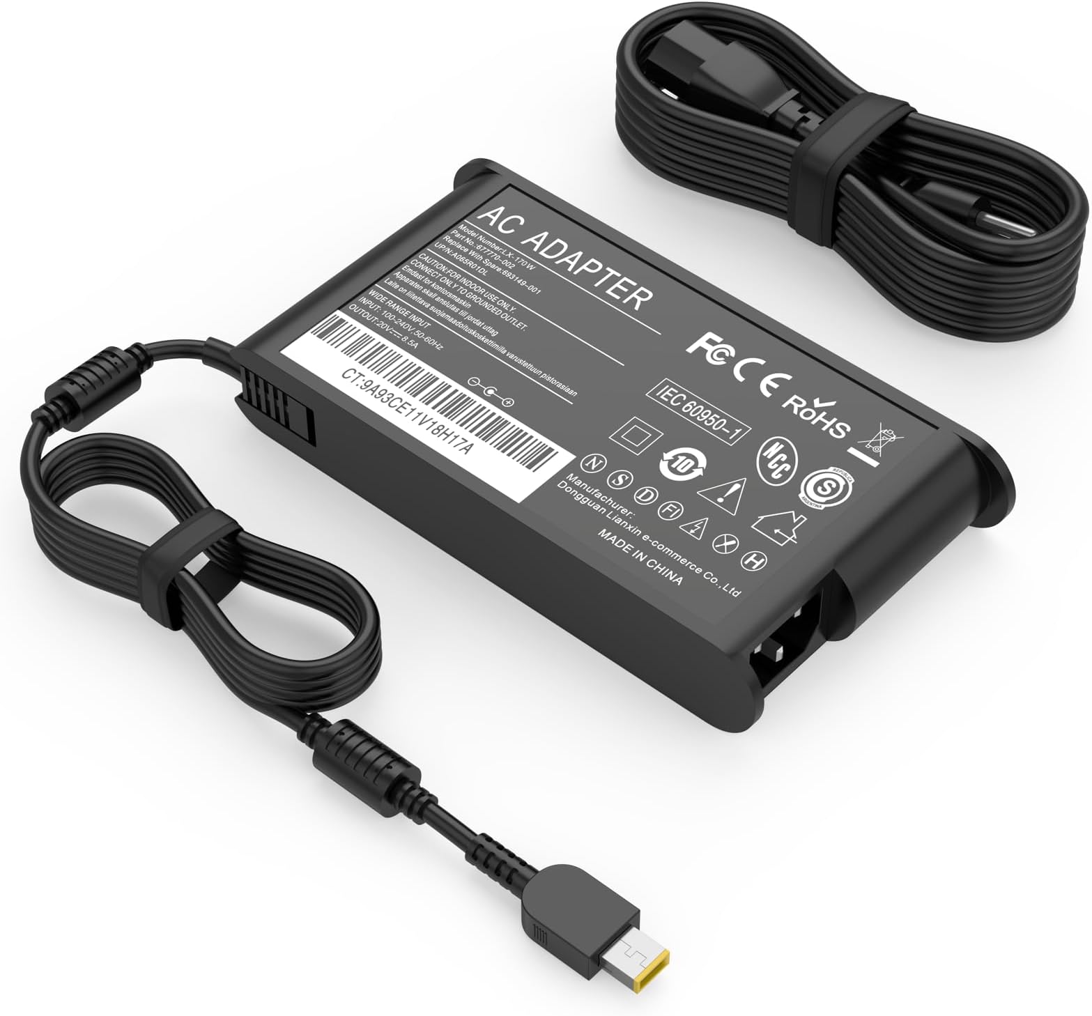 Amazon.com: GKLSPL 170W Laptop Charger Compatible with Lenovo Thinkpad ...