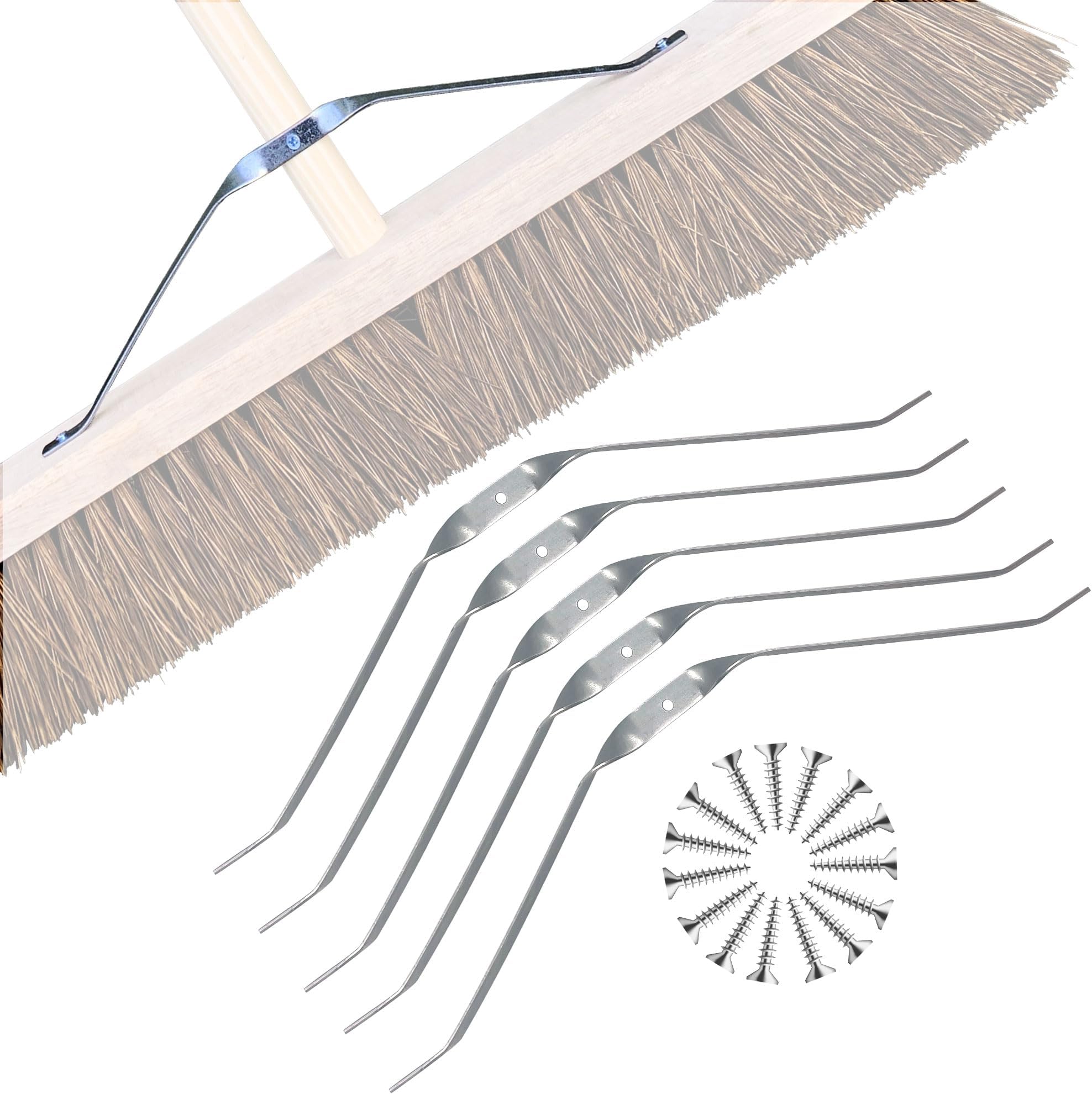 Heavy Duty Metal Broom Brush Handle Bracket With Adjustable Brace ...