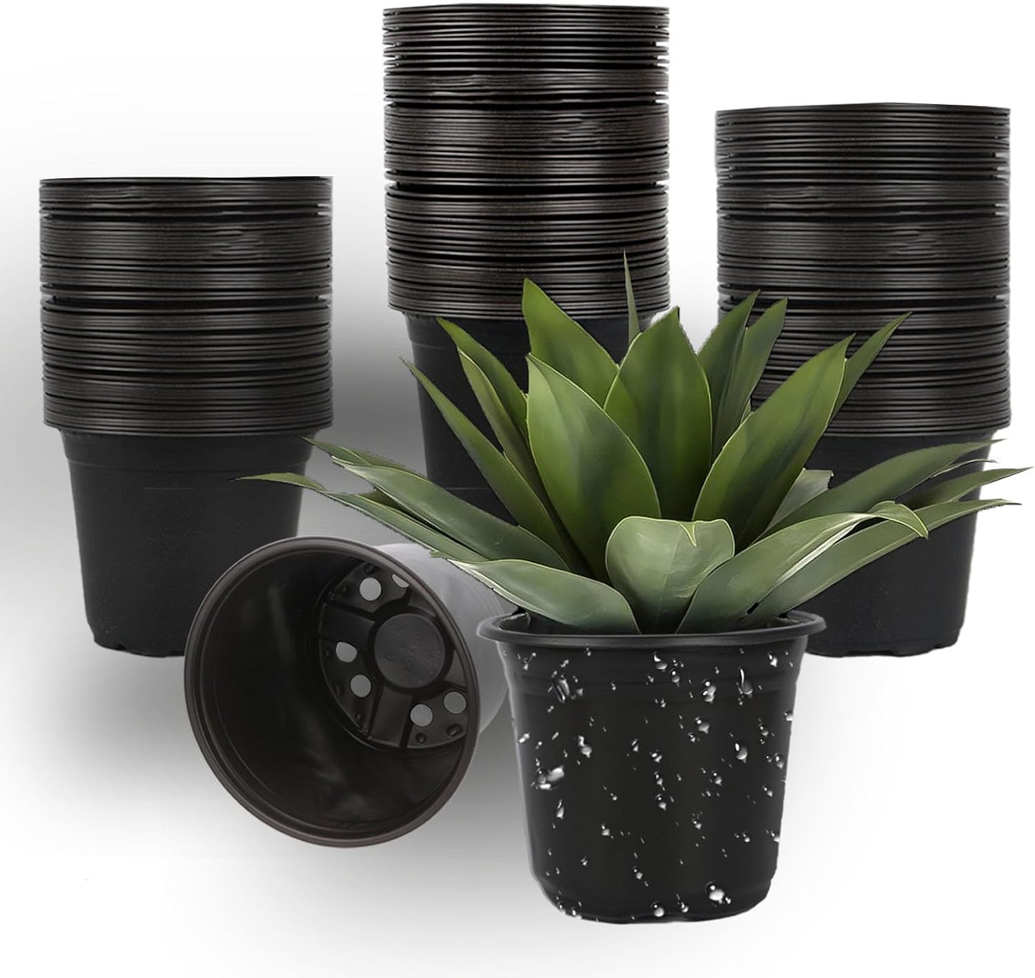 Amazon.com: TAQIXI 100 Packs Nursery Pots,3 Inches Plastic Nursey Pots ...