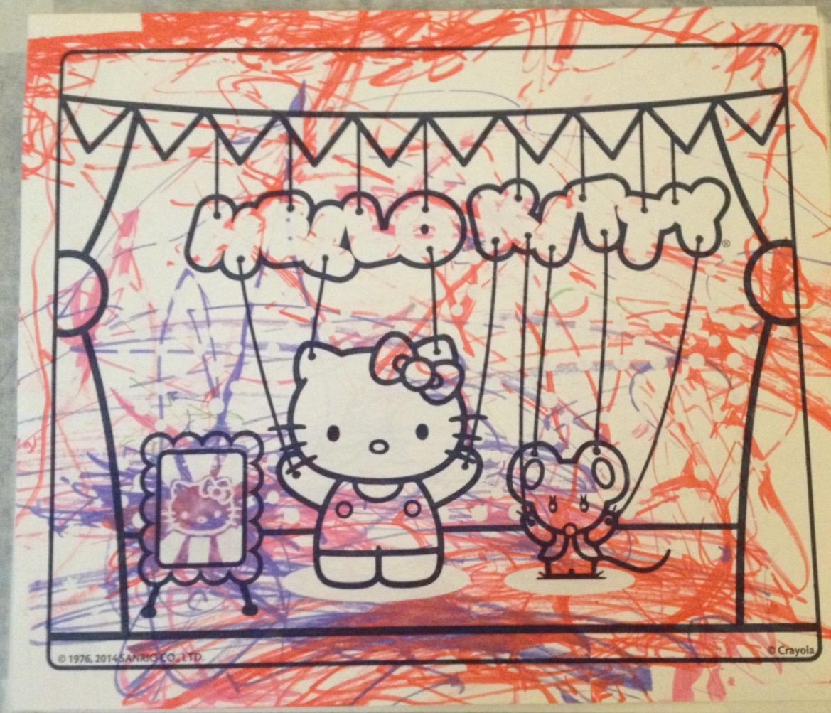 Amazon.com: Crayola Crayon Wonder Hello Kitty 18 Page Coloring Pad and ...